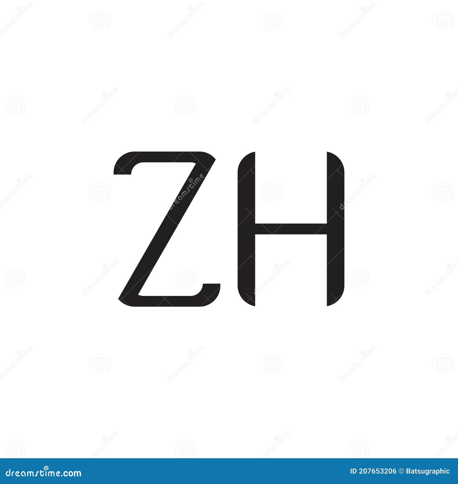 Zh Initial Letter Vector Logo Icon Stock Vector - Illustration of ...