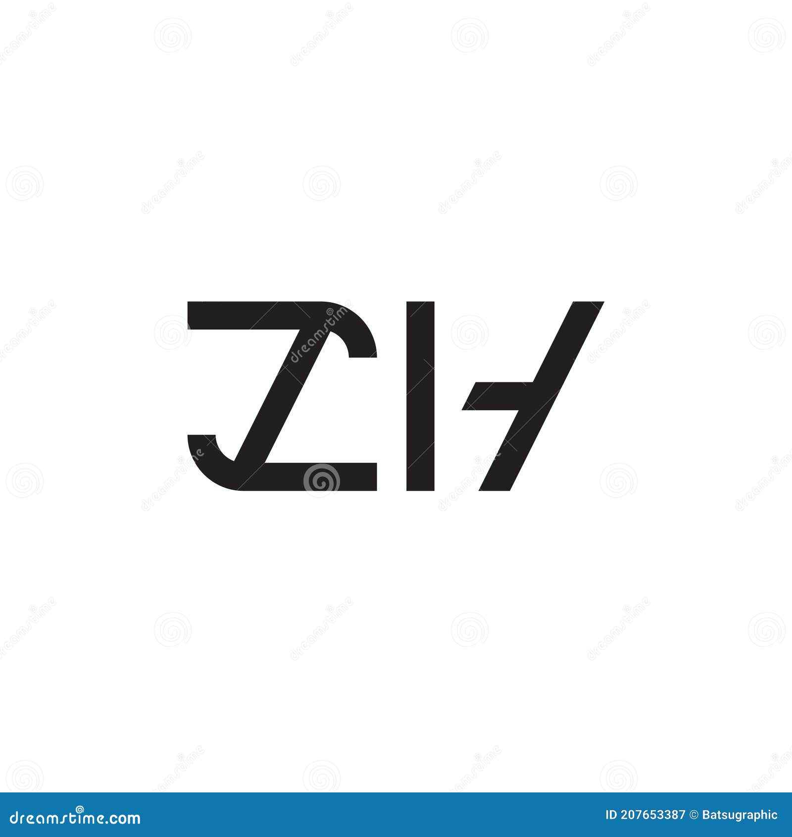 Zh Initial Letter Vector Logo Icon Stock Vector - Illustration of ...