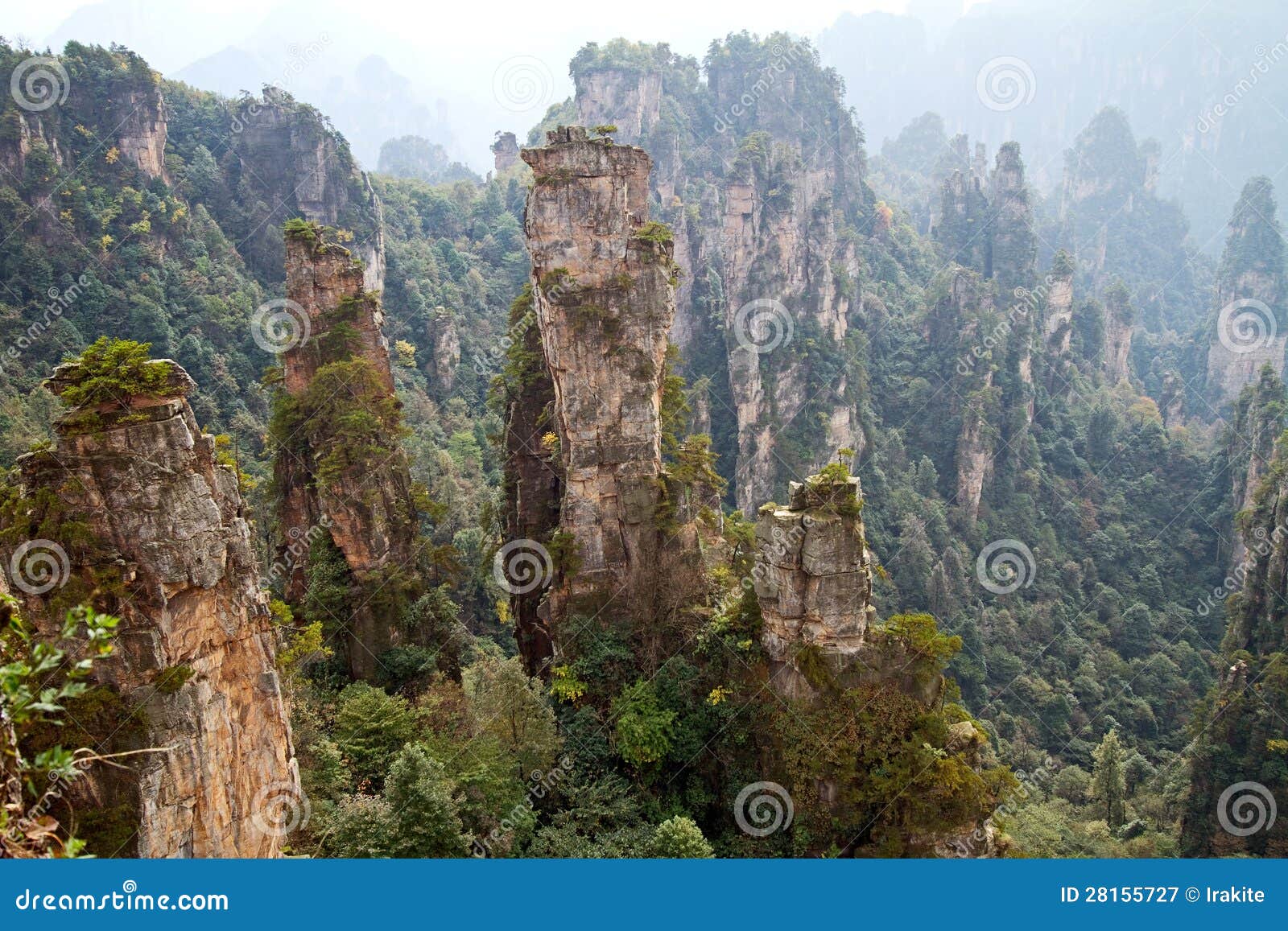 Zhangjiajie National Forest Park Stock Image - Image of hunan, landmark ...