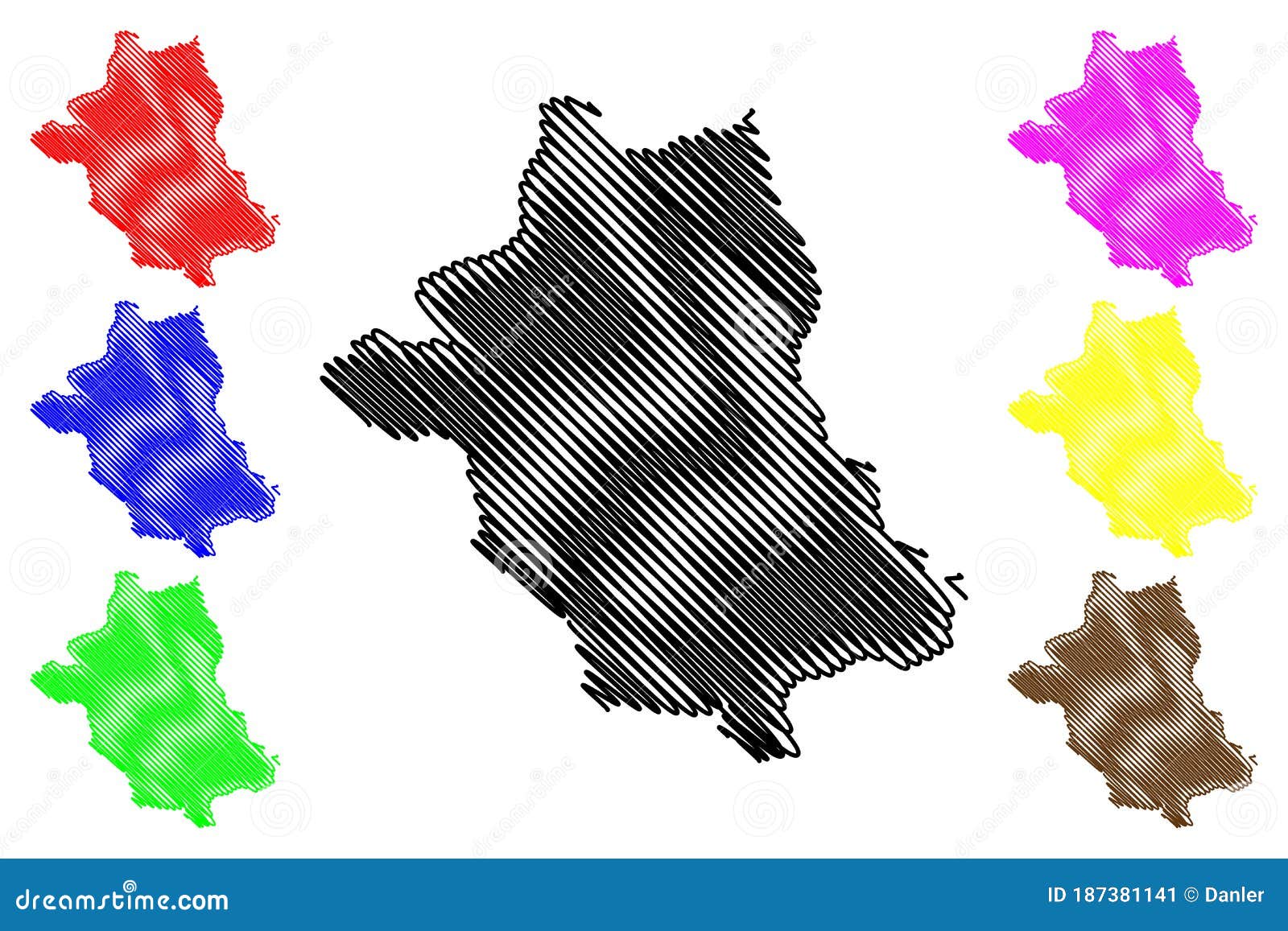 Districts Map Of Bhutan Cartoon Vector | CartoonDealer.com #187069979