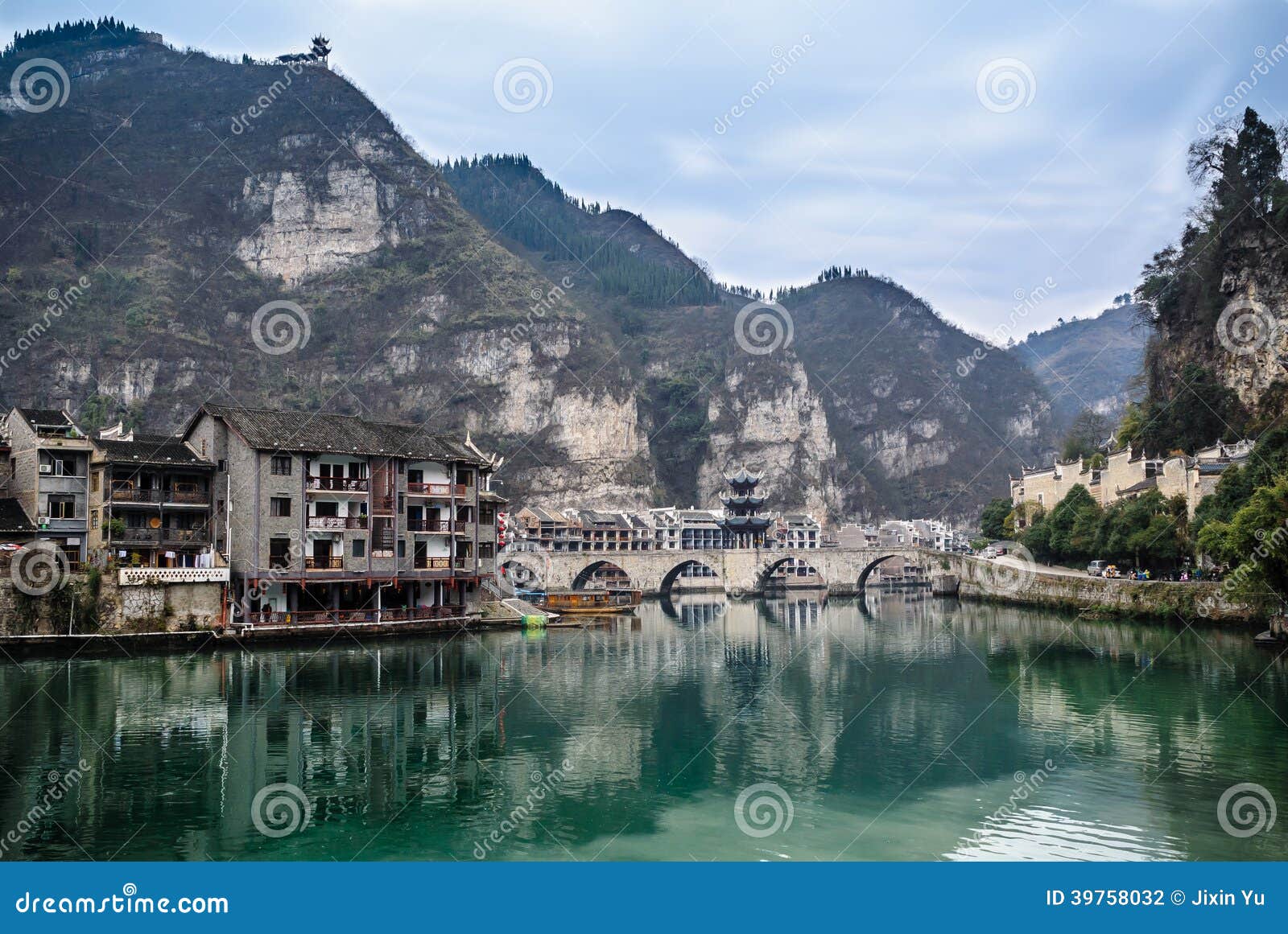 Zhenyuan stock photo. Image of town, scene, province - 39758032