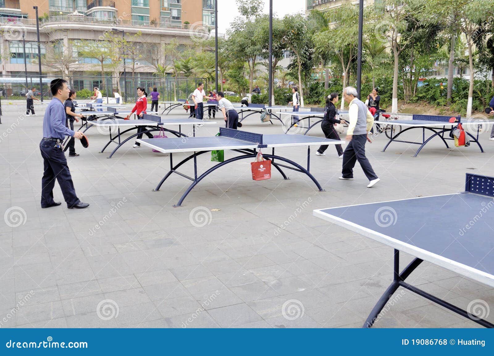 Zhuhai,Outdoor Table Tennis Editorial Stock Photo - Image of sport ...