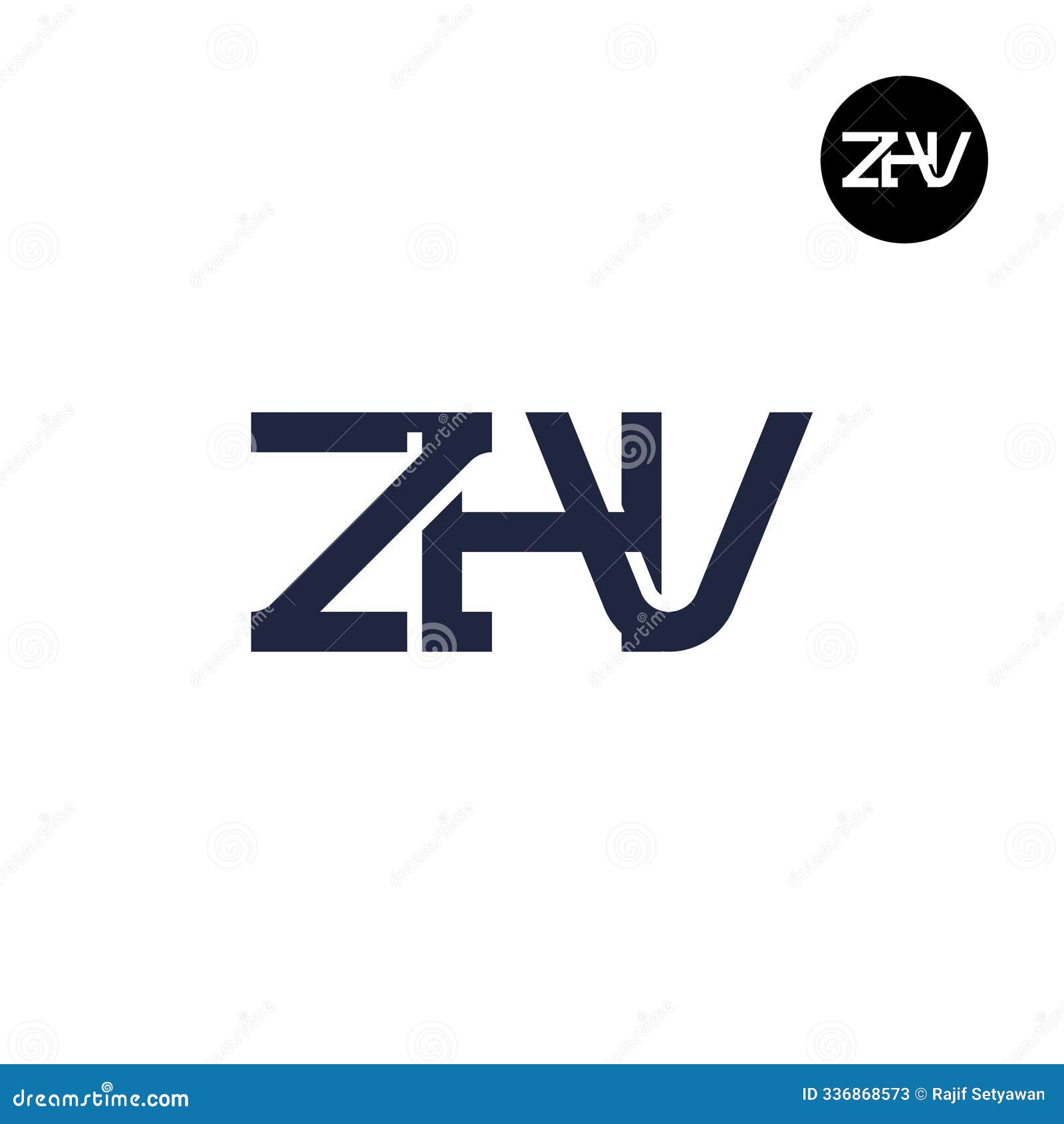 ZHV Logo Letter Monogram Design Stock Vector - Illustration of logotype ...