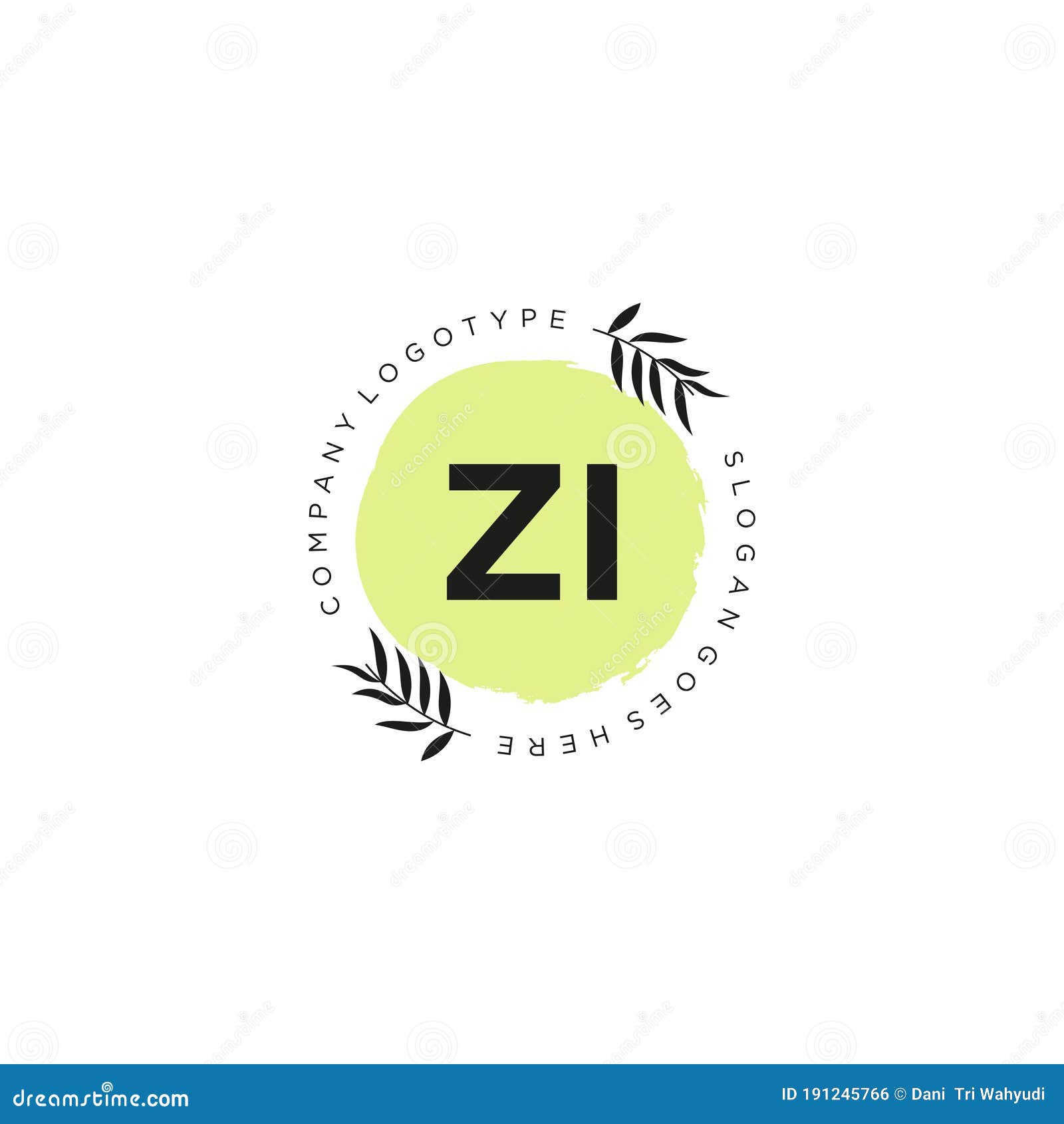 ZI Letter Logo Icon Design Template Elements Stock Vector ...