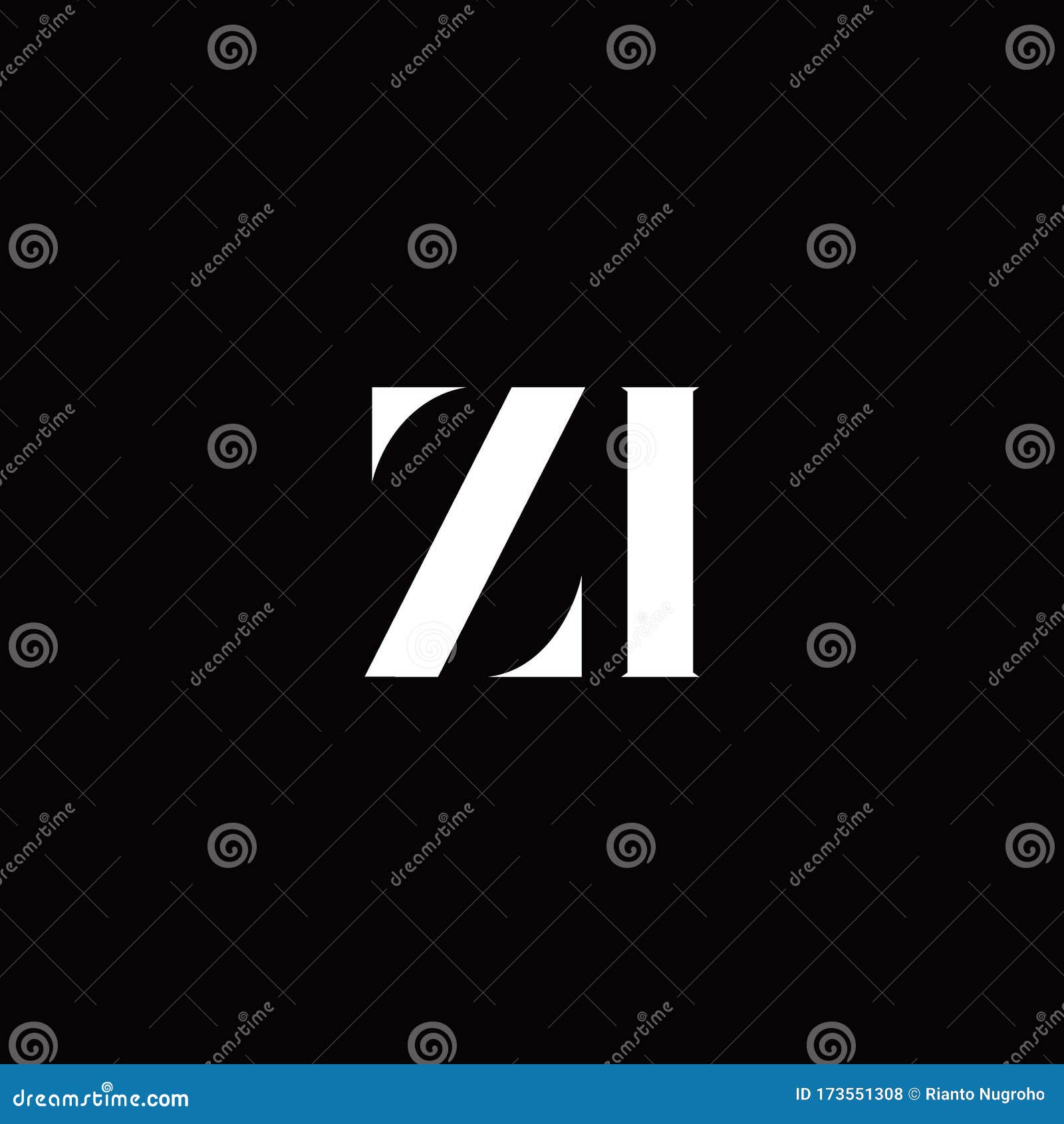 ZI Logo Letter Initial Logo Designs Template Stock Vector ...