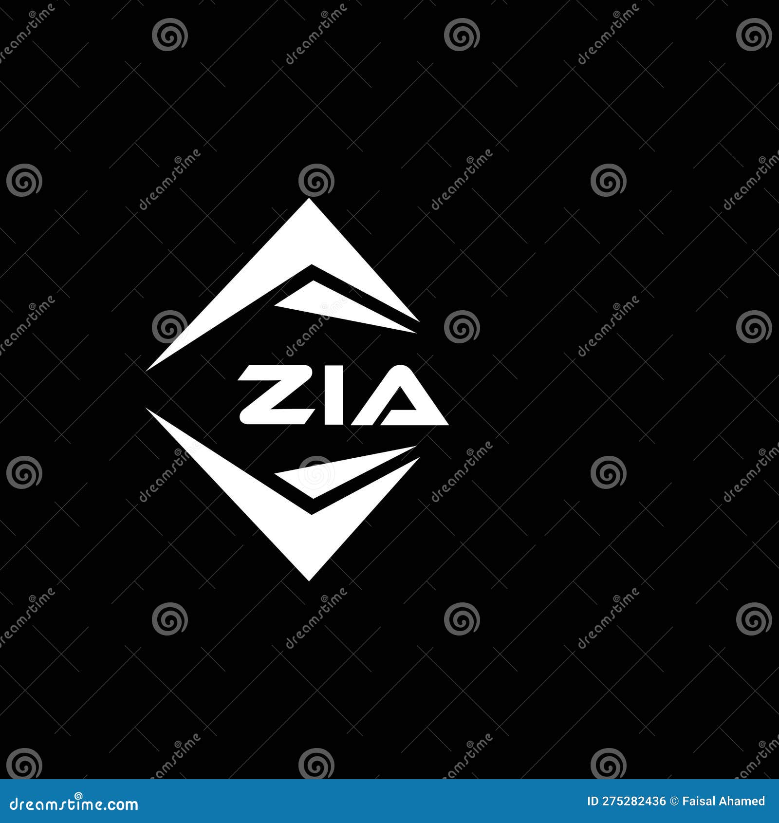 ZIA Abstract Technology Logo Design on Black Background. ZIA Creative ...