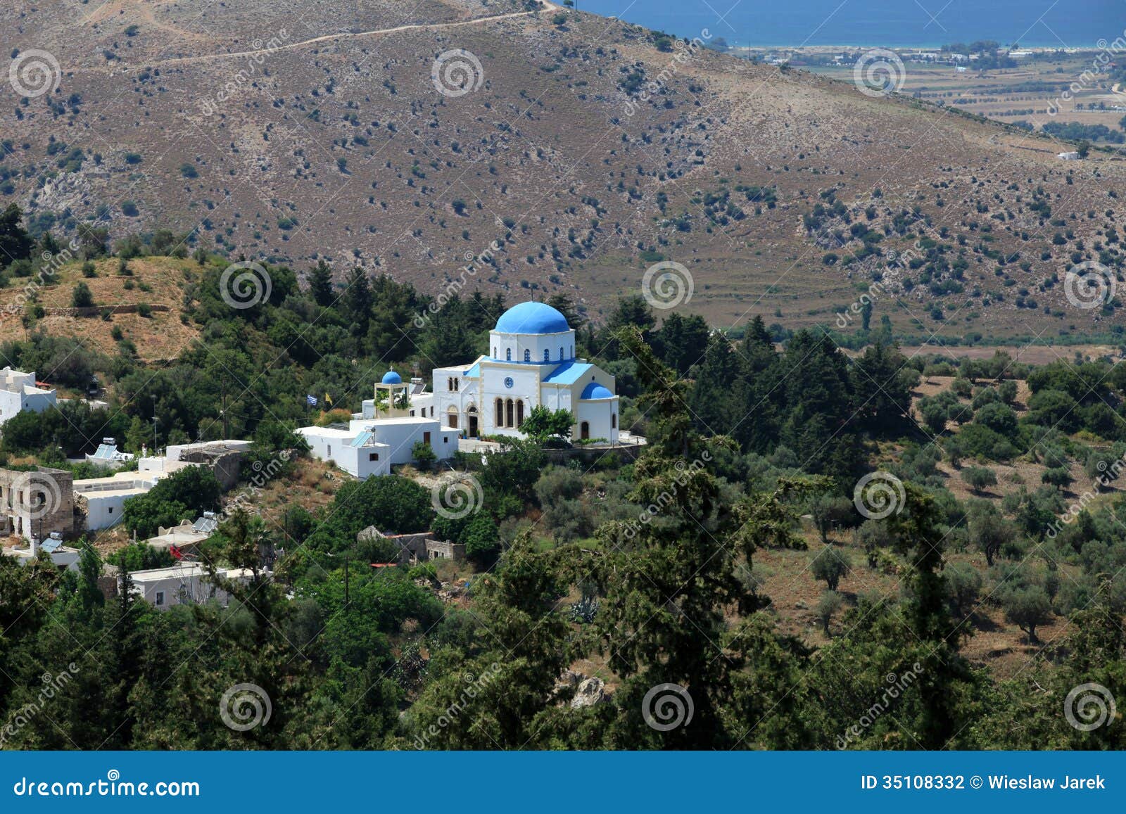 Zia, Kos-Insel, Griechenland Stockfoto - Bild von szene, griechisch ...