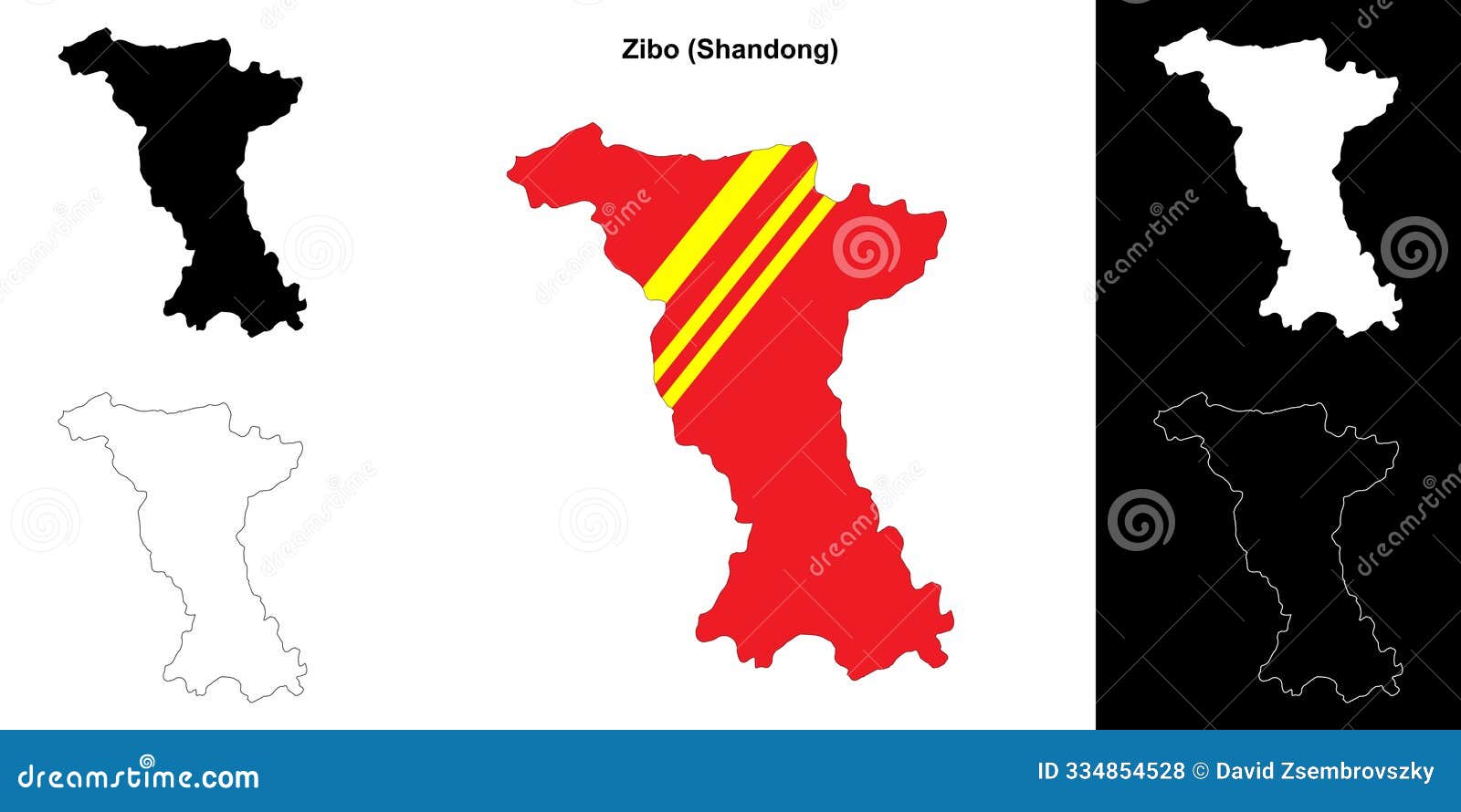Shandong Outline Map Cartoon Vector | CartoonDealer.com #323655253