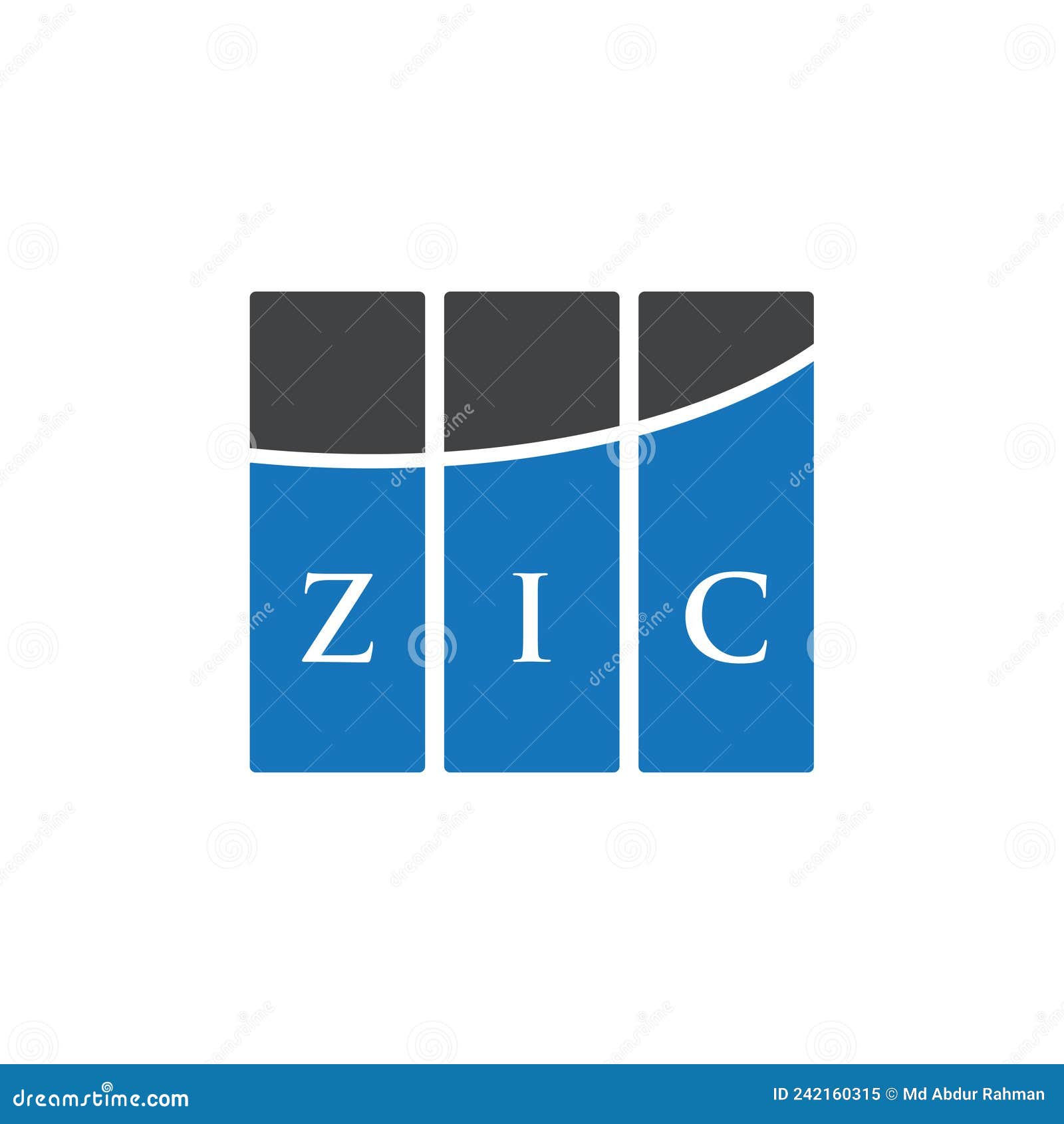 ZIC Letter Logo Design On White Background. ZIC Creative Initials ...