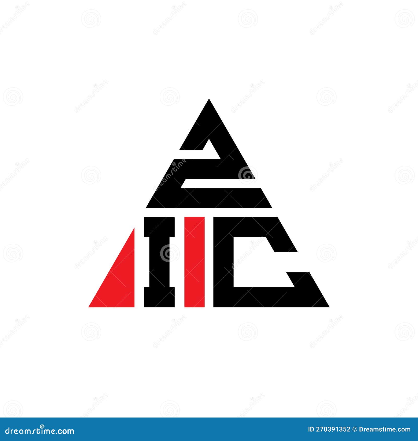 ZIC Triangle Letter Logo Design With Triangle Shape. ZIC Triangle Logo ...