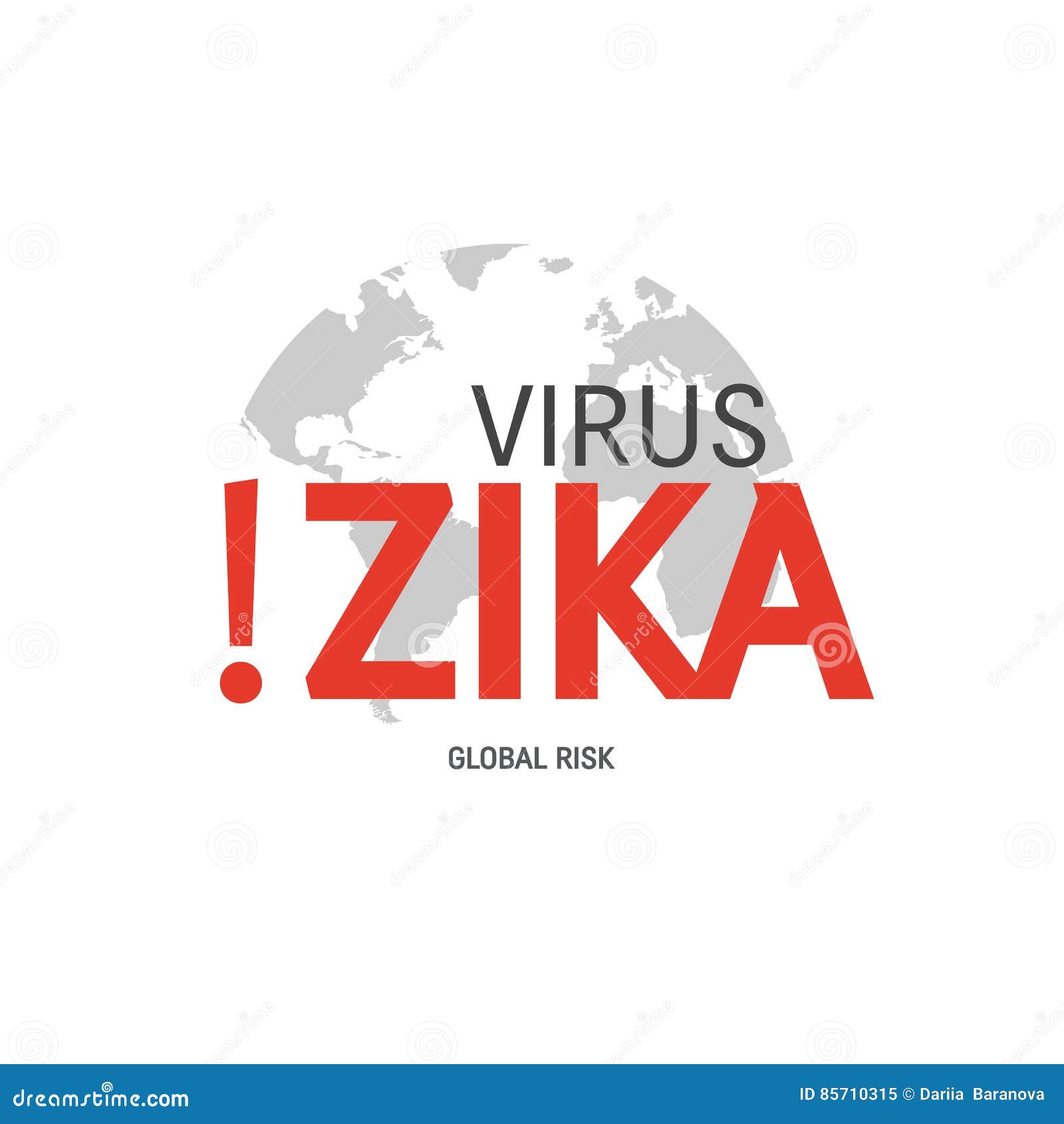 Zica Virus Attack Concept World Map Globe Cartoon Vector ...