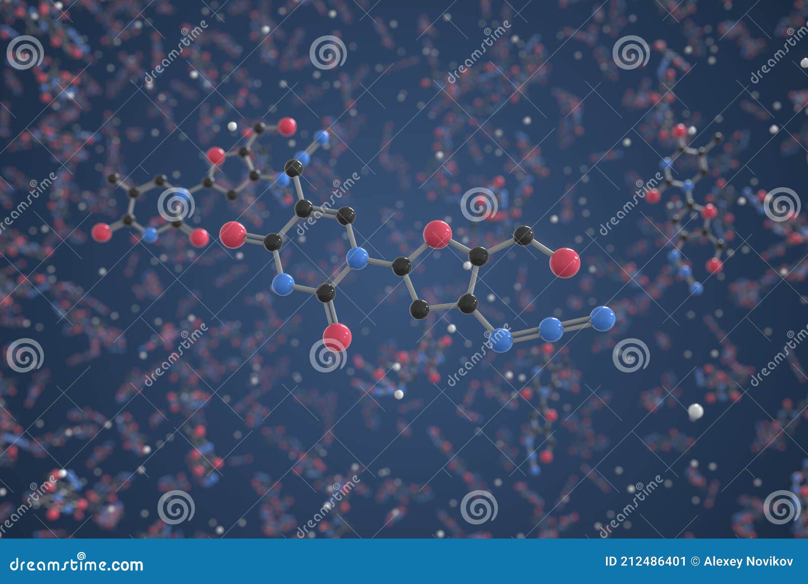 Zidovudine Molecule 3d, Molecular Structure, Ball And Stick Model ...
