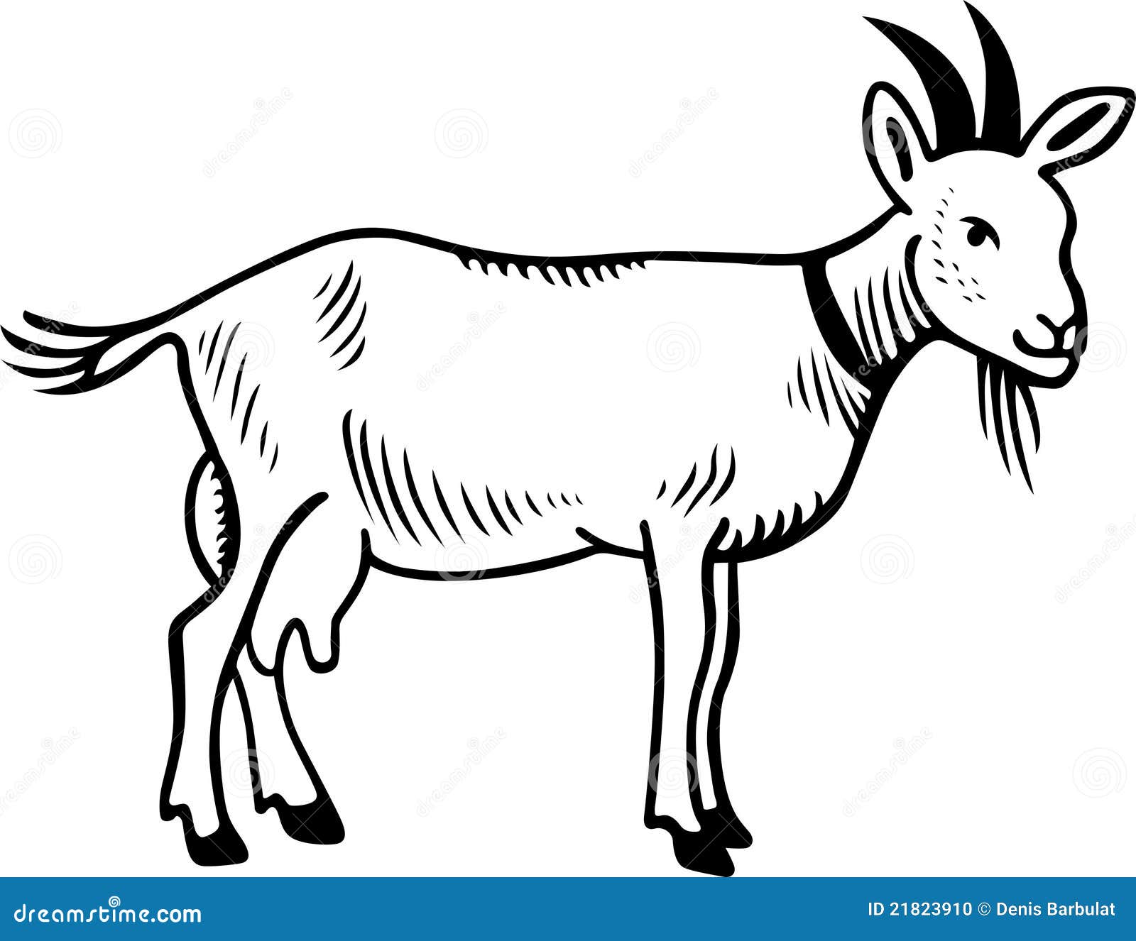 Ziege vektor abbildung. Illustration von karikatur, vektor - 21823910