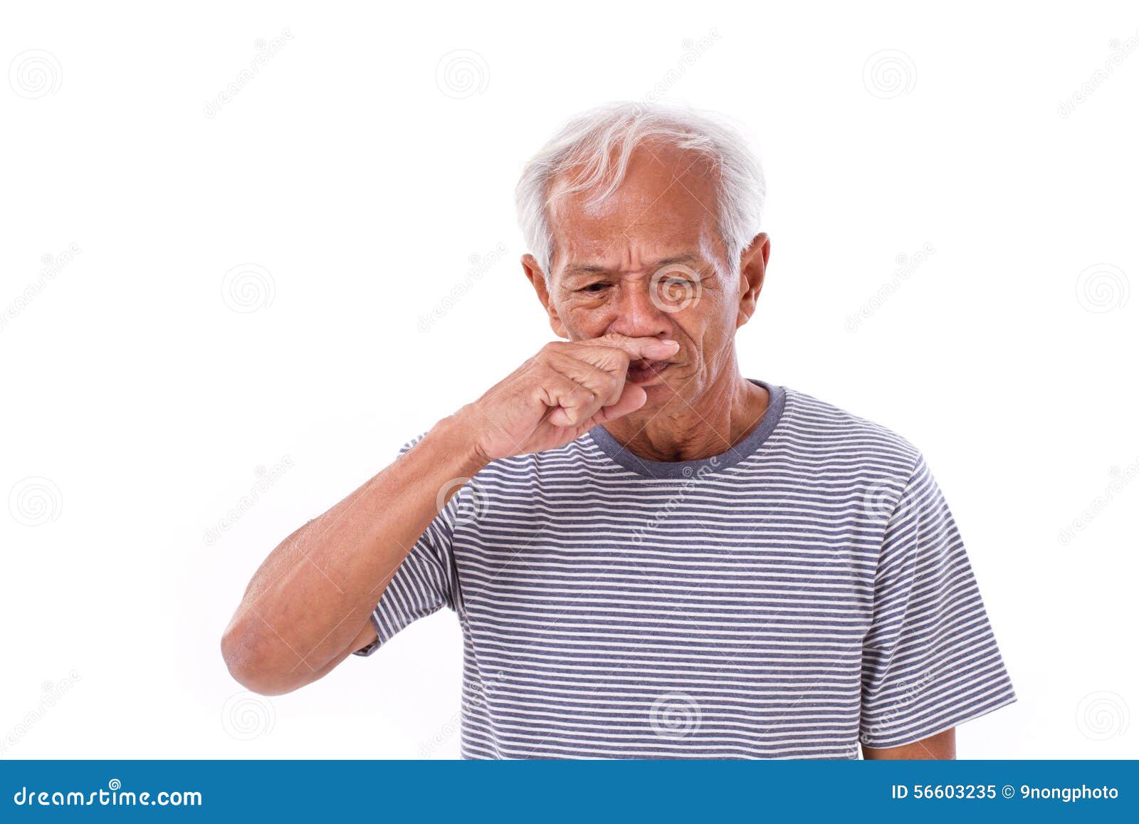 Zieke Oude Mens, Lopende Neus Stock Afbeelding - Image of pijn, griep ...