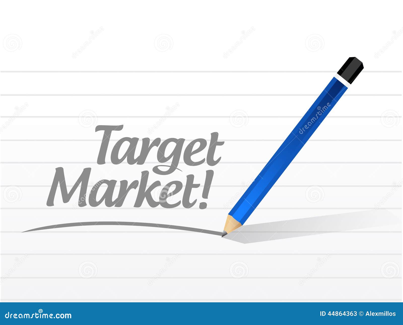 Zielmarkt-Mitteilungsillustrationsdesign Stock Abbildung - Illustration ...