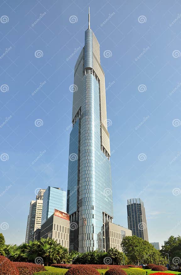Zifeng Tower in Nanjing, China Stock Photo - Image of house, green ...