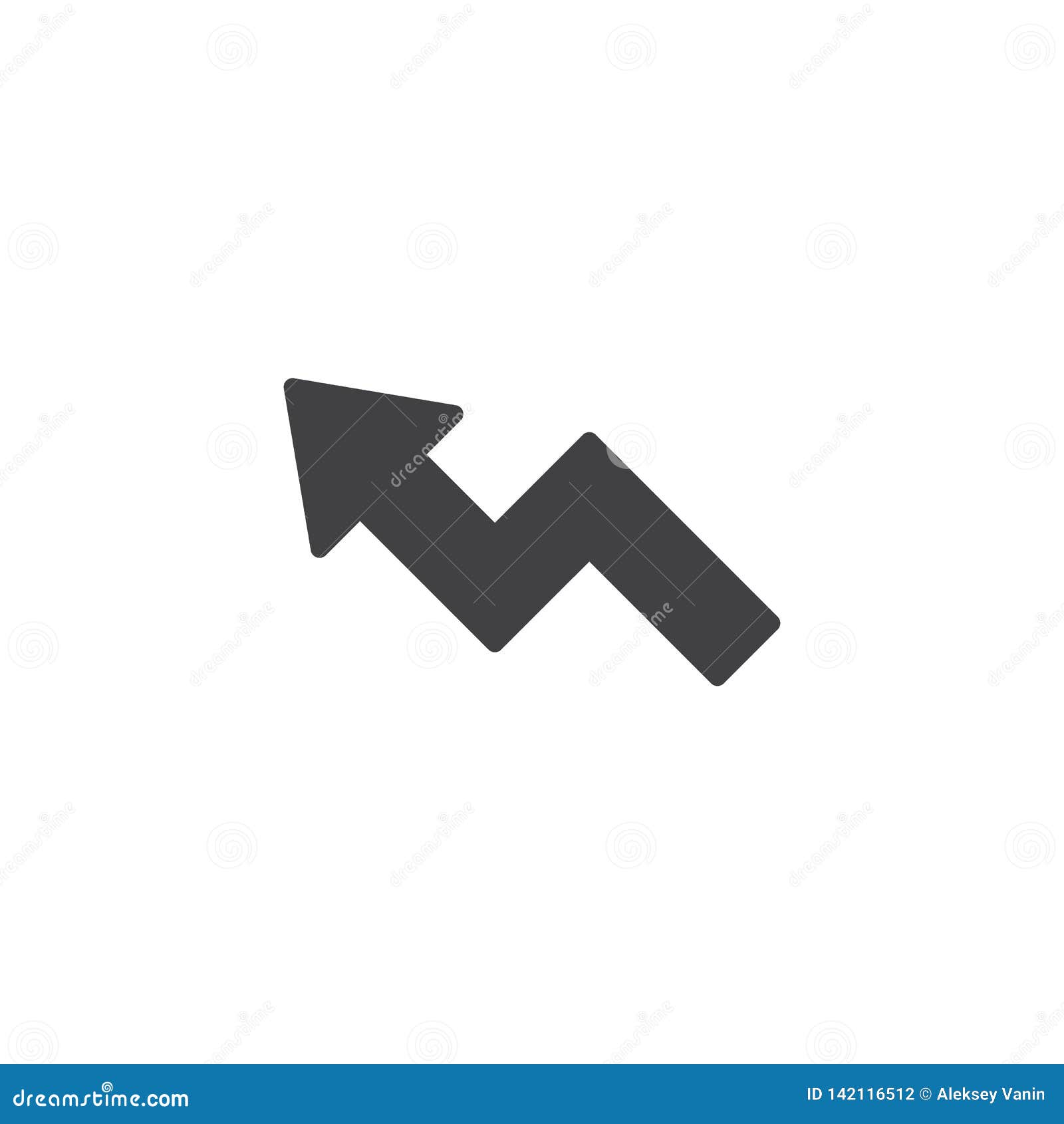 Zig Zag Arrow Left Vector Icon Stock Vector - Illustration of pixel ...