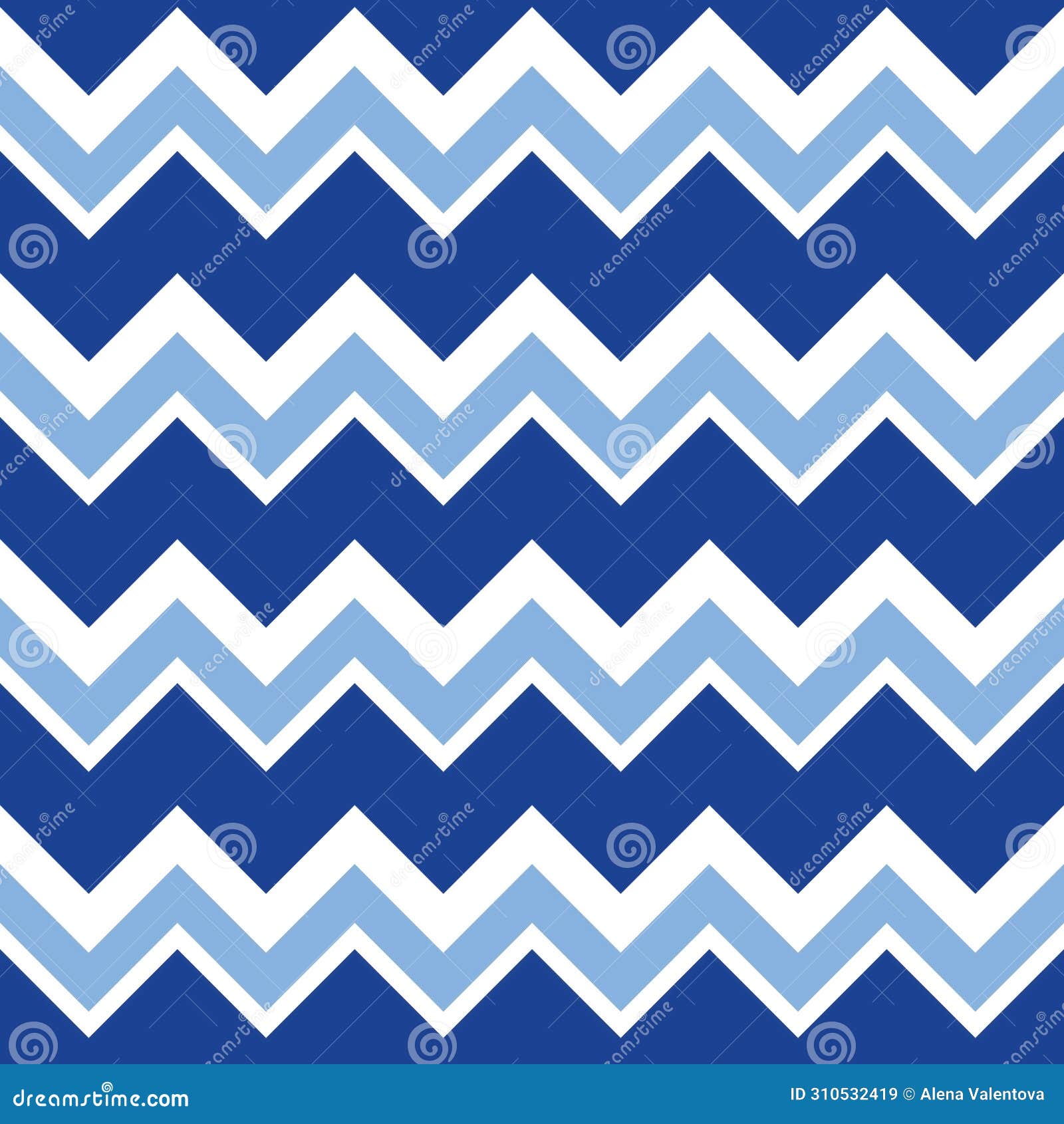 Zig Zag Blue White Texture with a Seamless Pattern. Universal Delicate ...