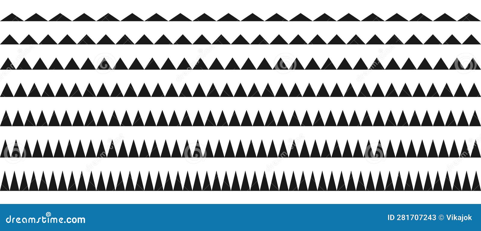 Zig Zag Border Pattern Set Repeating Wavy Lines Collection Graphic Design Elements For