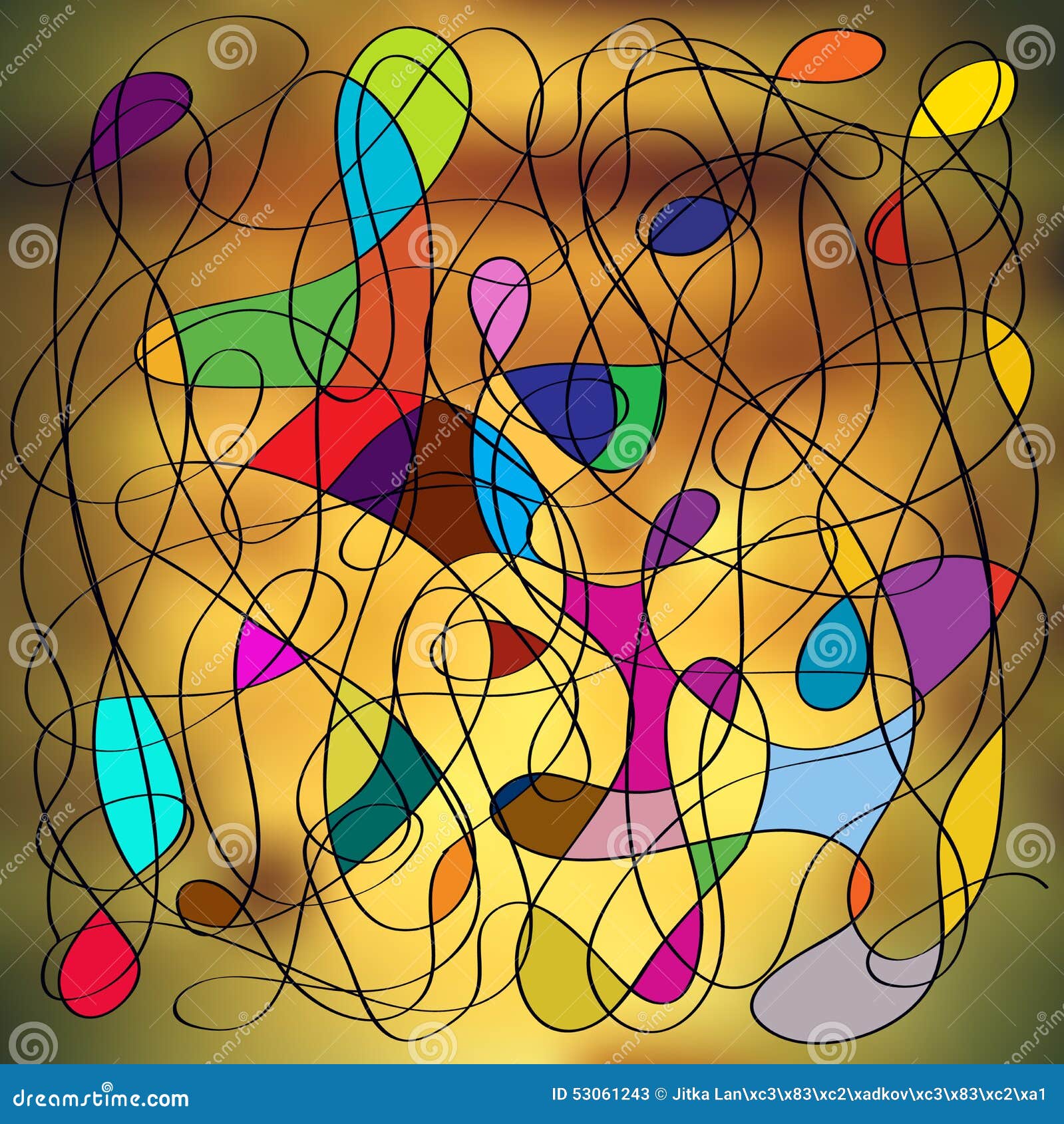 Chaos Lines Doodle Set. Hand Drawn Tangled Clew. Insane Scribble Lines ...