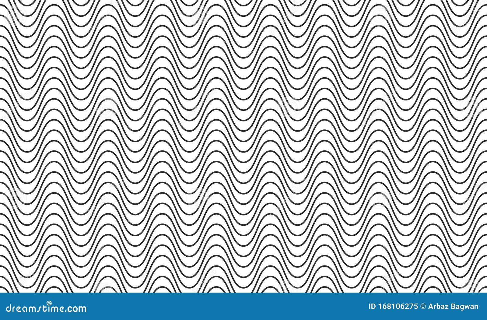 Zig Zag Curved Lines Fluid Seamless Pattern Stock Vector - Illustration ...