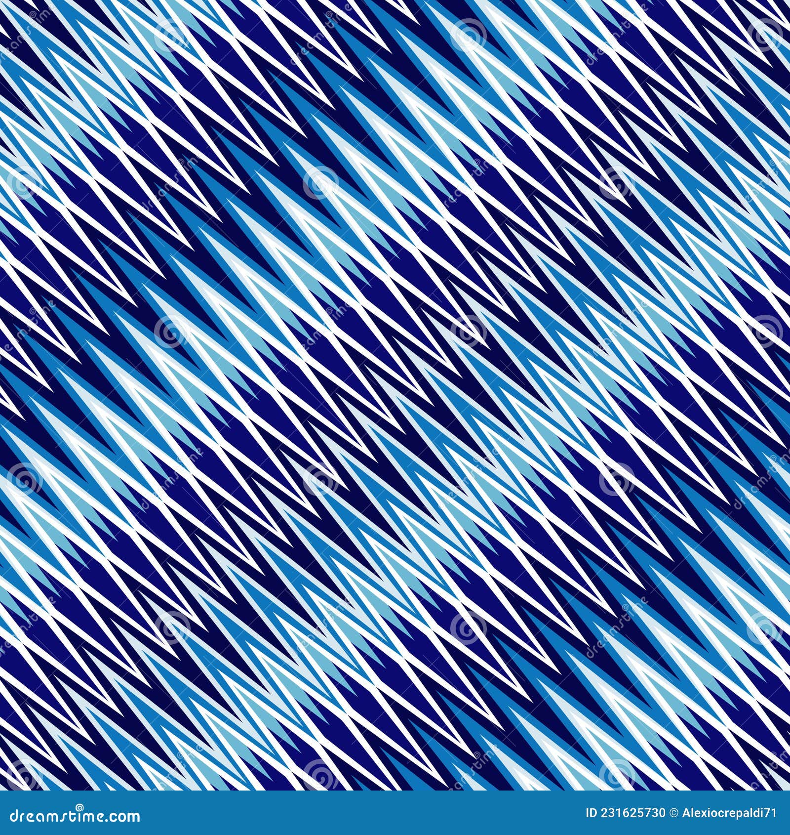 Modern Composition of Diagonal Zig-zag Stripes. Seamless Vector Pattern ...