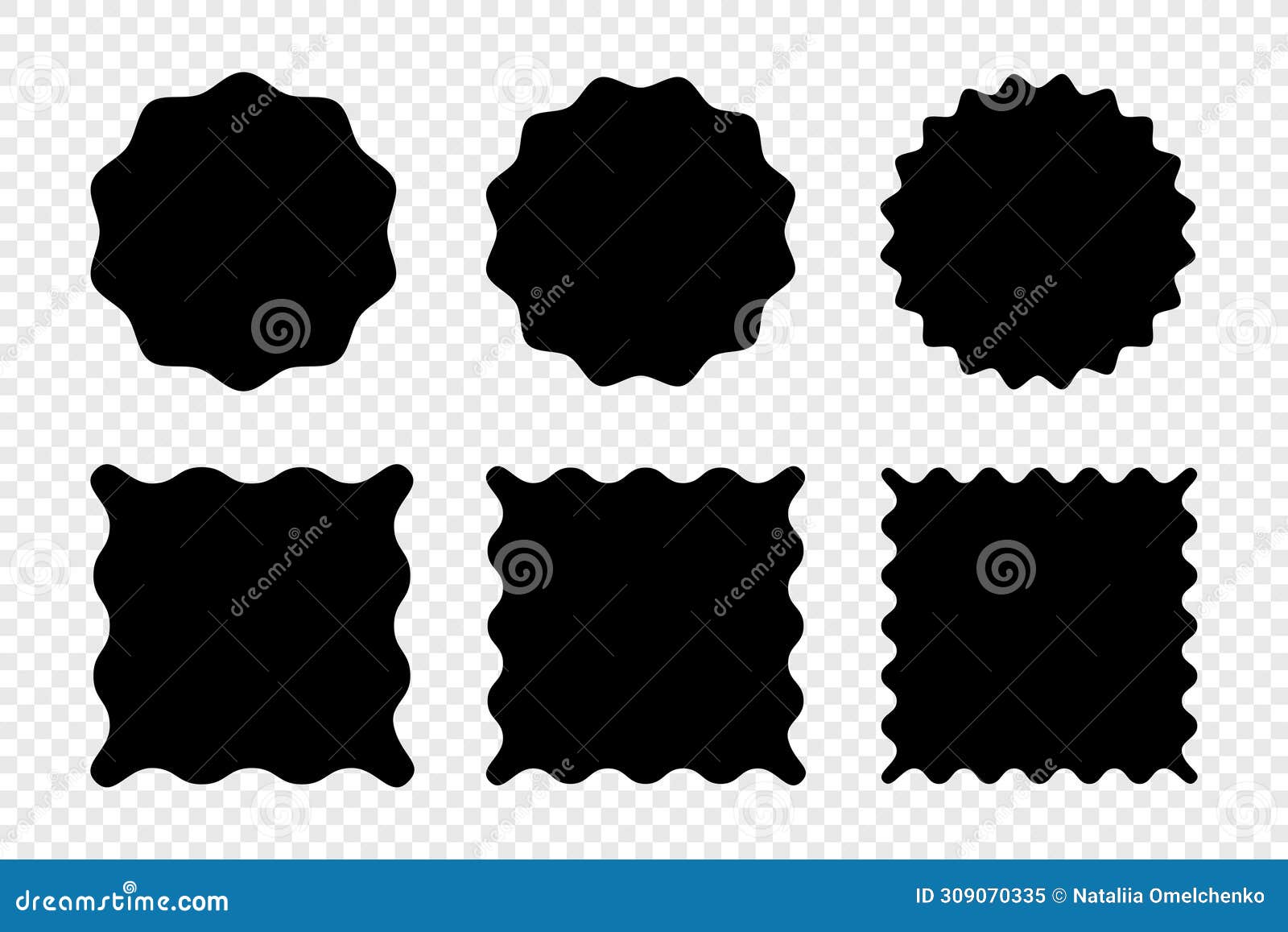 Zig Zag Edge Square and Circle Shapes Collection. Sale Sticker Vector ... Zig Zag Edge Square and Circle Shapes Collection. Sale Sticker Vector ...