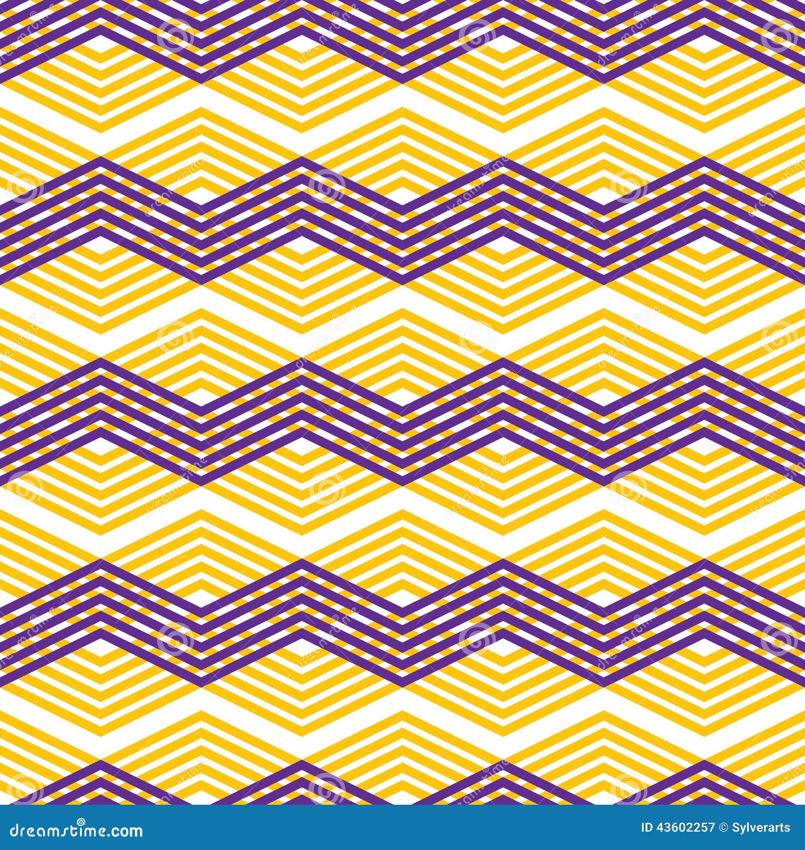 Zig Zag Geometric Pattern, Vector Retro Style Background. Stock Vector ...