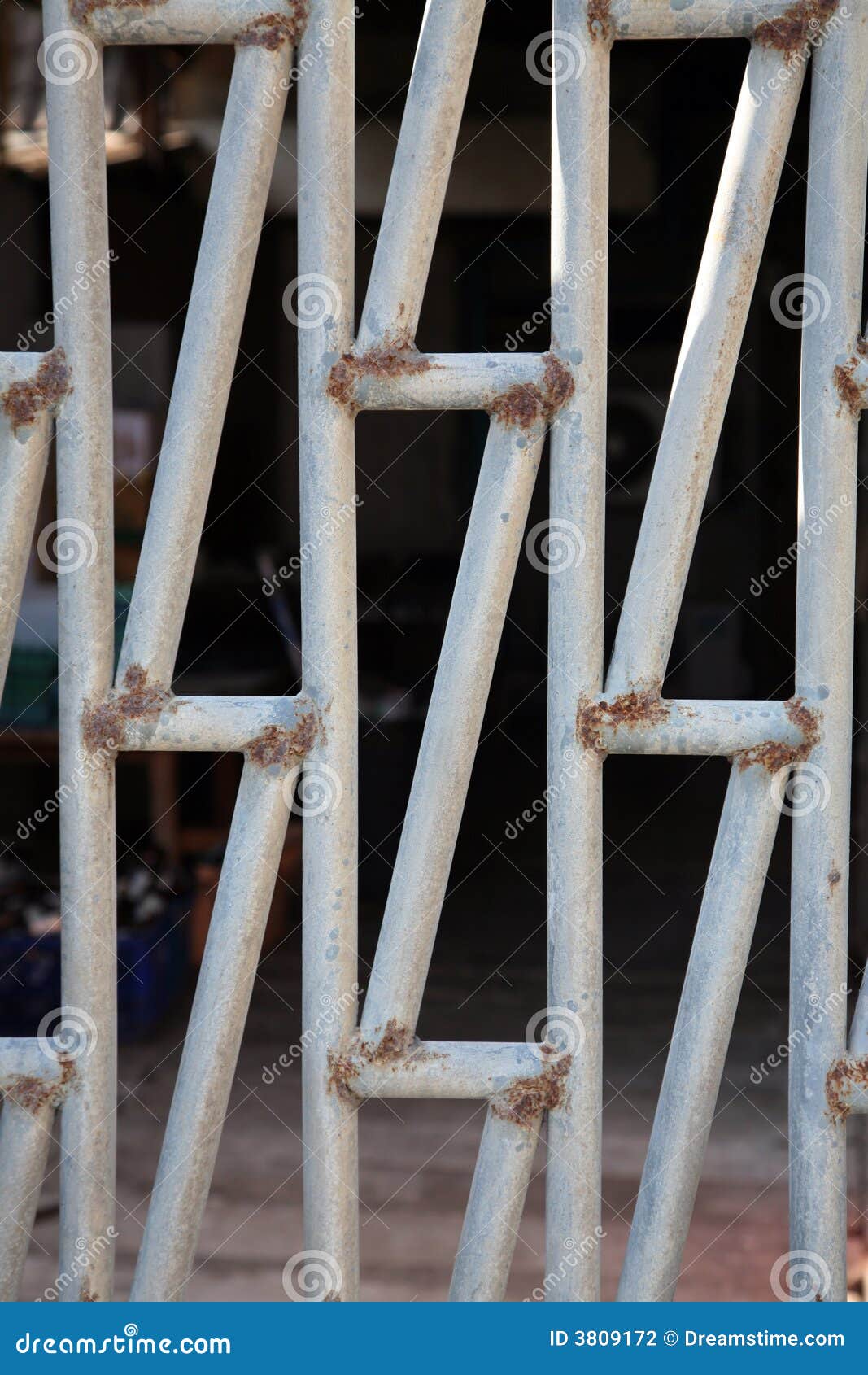Zig zag metal gate stock photo. Image of protect, daylight - 3809172