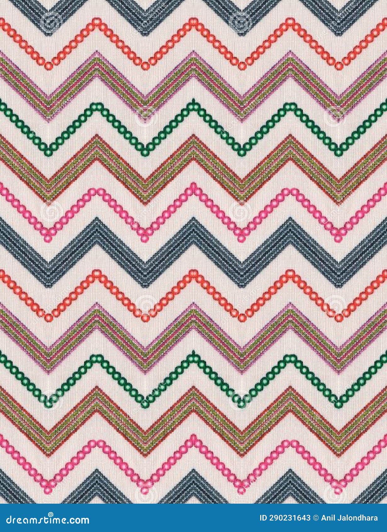 Zig Zag Multi Colour Texture Effect Seamless Abstract Pattern Stock Illustration - Illustration ...