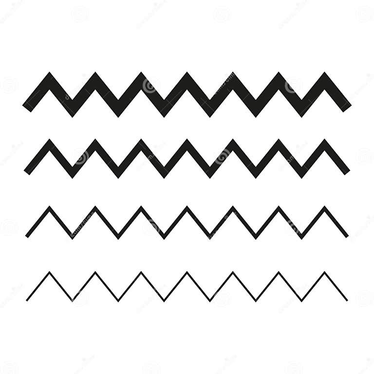 Zig Zag Shape. Vector Illustration. EPS 10 Stock Illustration ...