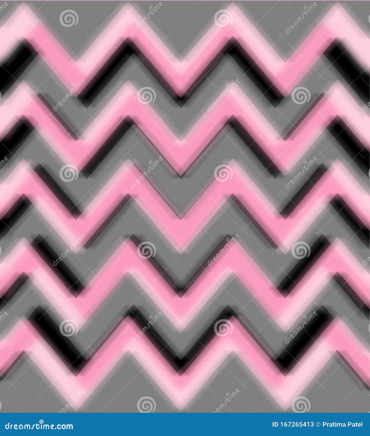 Zig Zag Wave Pattern in Pink and Black Background in Motion Blurred ...