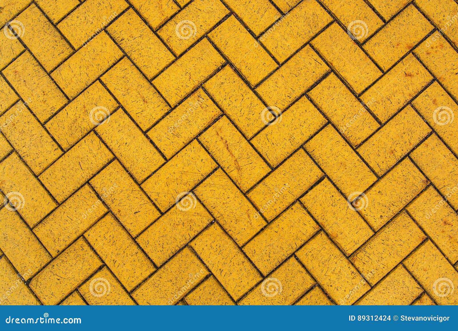 Zig Zag Yellow Brick Pavement Stock Photo - Image of walkway, texture ...