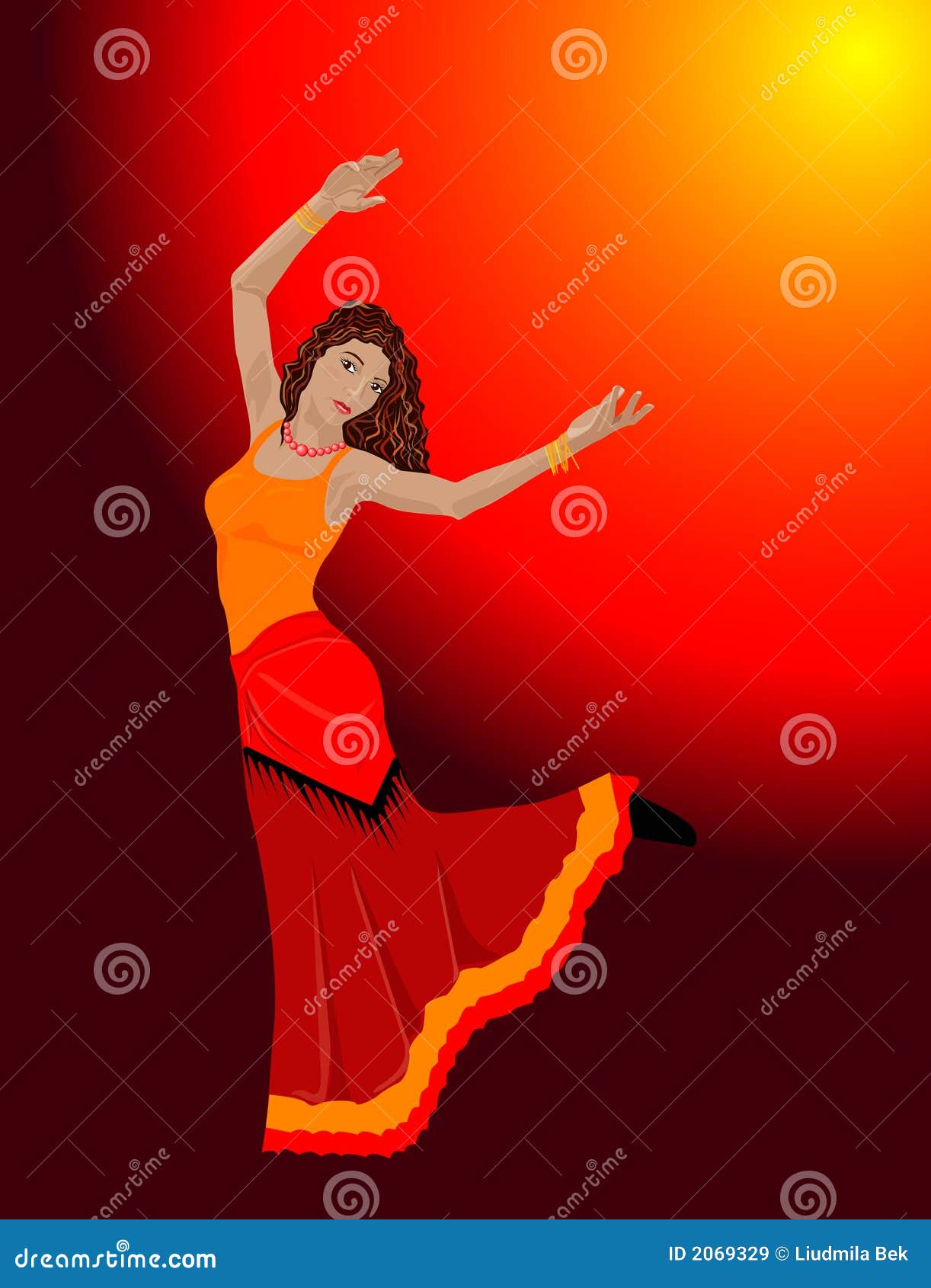 Zigeuner vektor abbildung. Illustration von ausdrucksvoll - 2069329