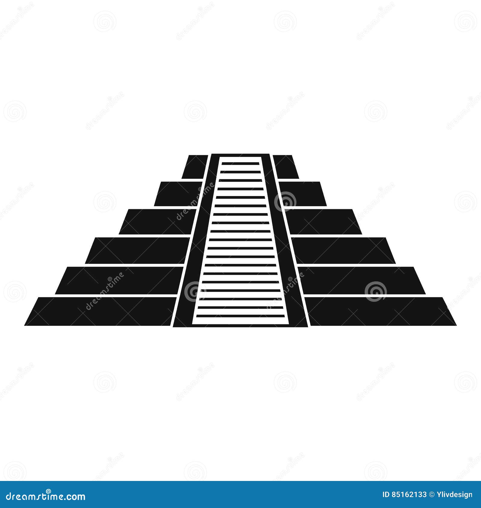 Ziggurat in Chichen Itza Icon, Simple Style Stock Vector - Illustration ...