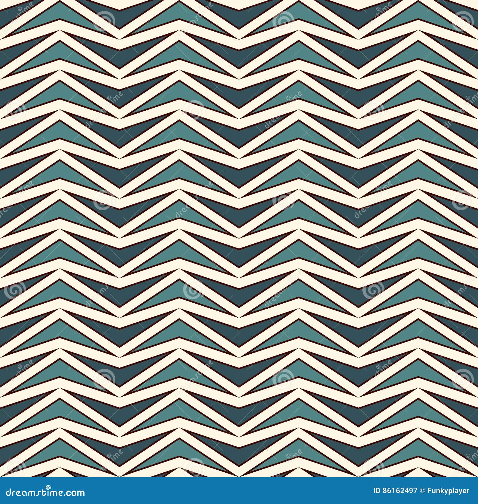 Zigzag Abstract Background. Blue Colors Seamless Pattern with Repeated ...