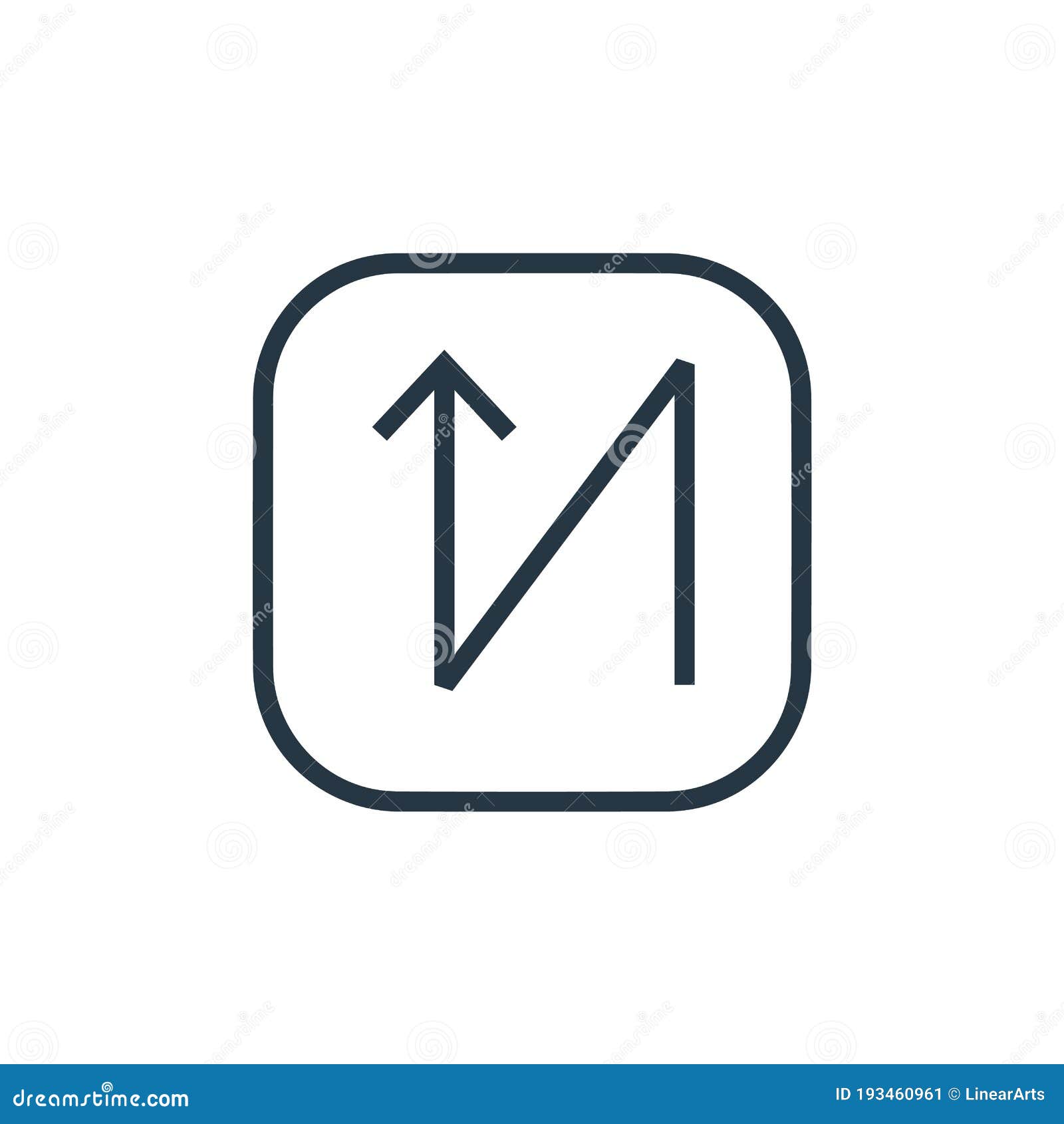 Zigzag Arrow Icon Vector from Arrows Concept. Thin Line Illustration of ...