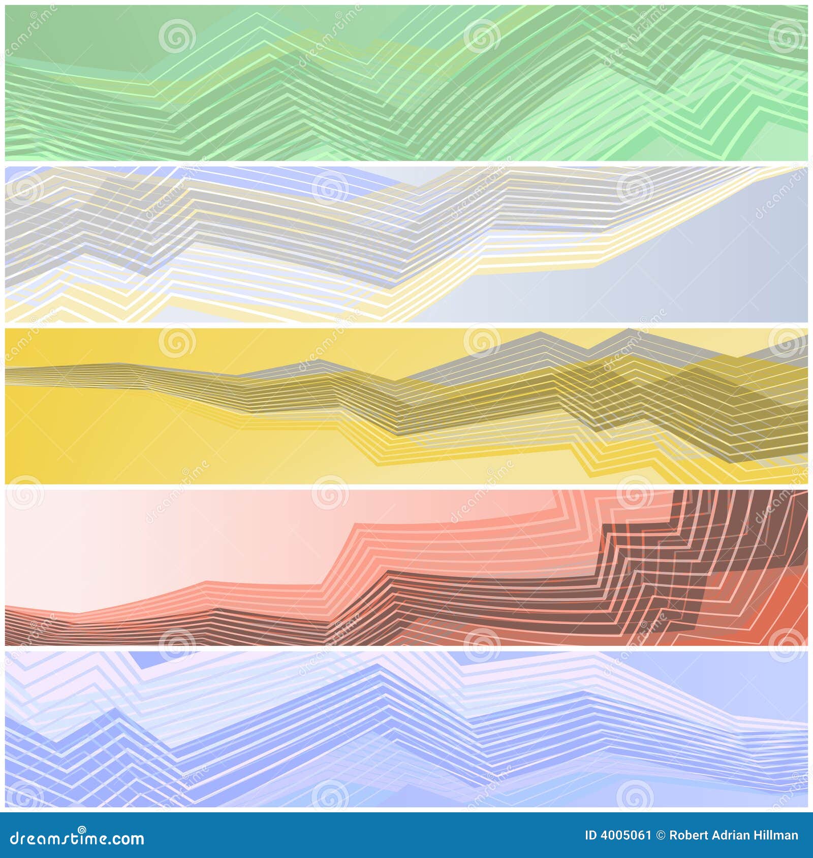 Zigzag banners stock vector. Illustration of colorful - 4005061