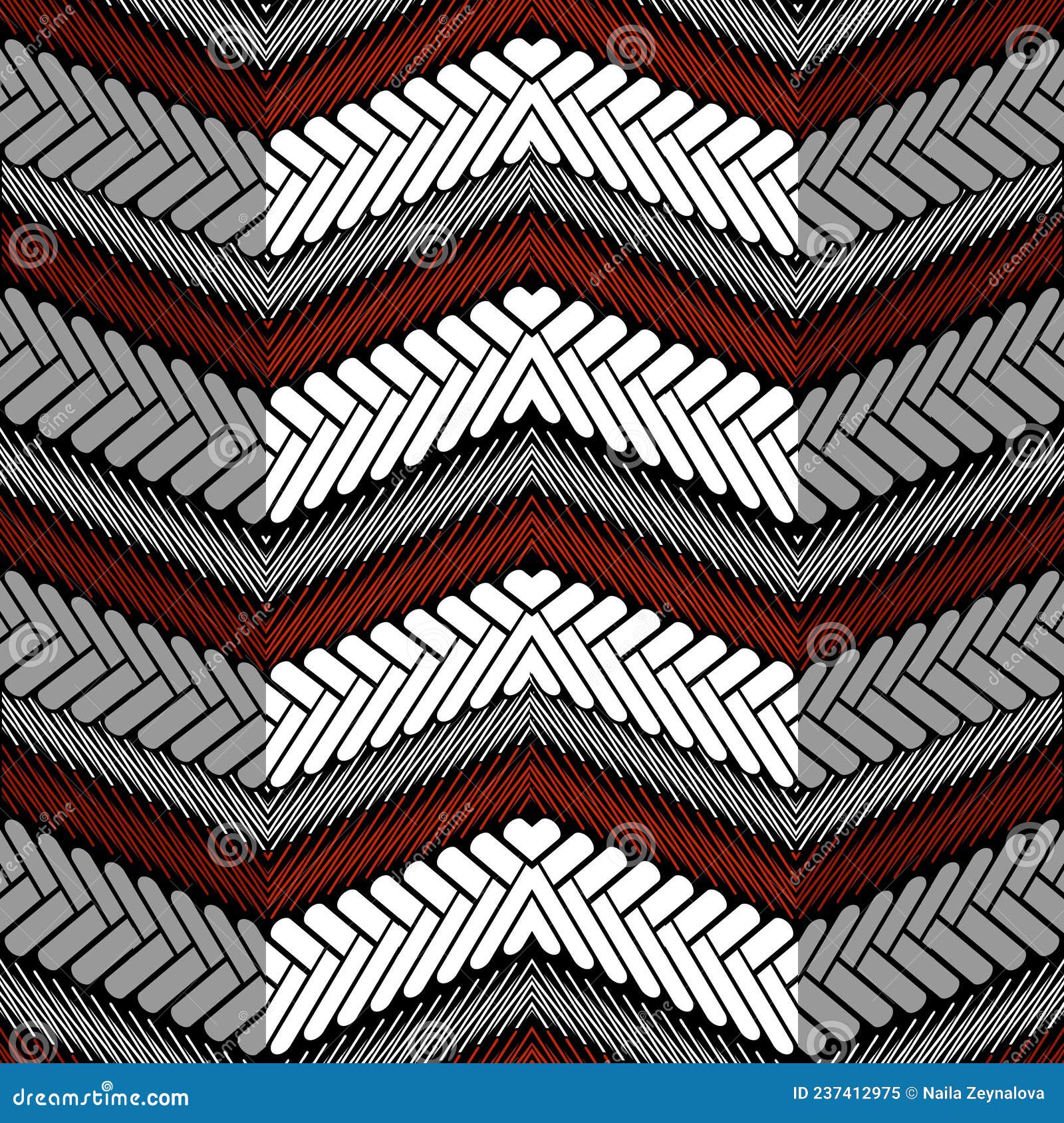 Zigzag 3d Seamless Pattern. Modern Isometric Zig Zag Background ...