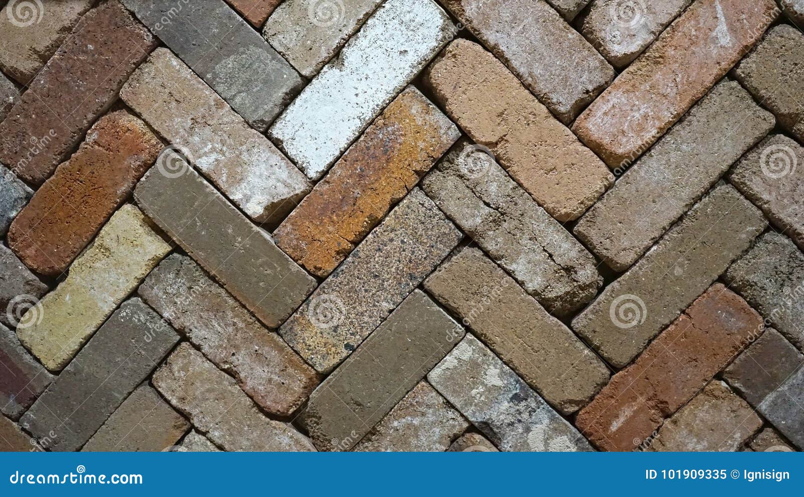 Zigzag Diagonal Lines of Rustic Color Palette Brick Slabs Stock Image ...