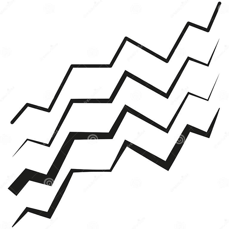 Zigzag Line Icon. Sharp Angular Shape. Abstract Jagged Pattern. Dynamic ...