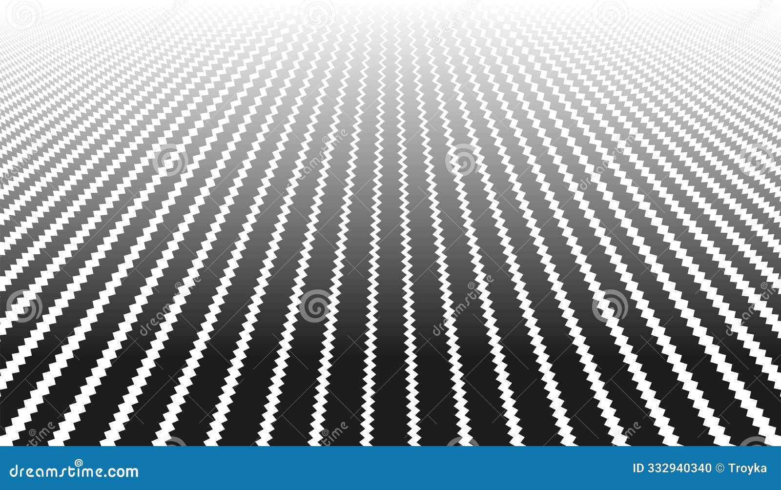 Zigzag Lines in Diminishing Perspective. Abstract Textured Background ...