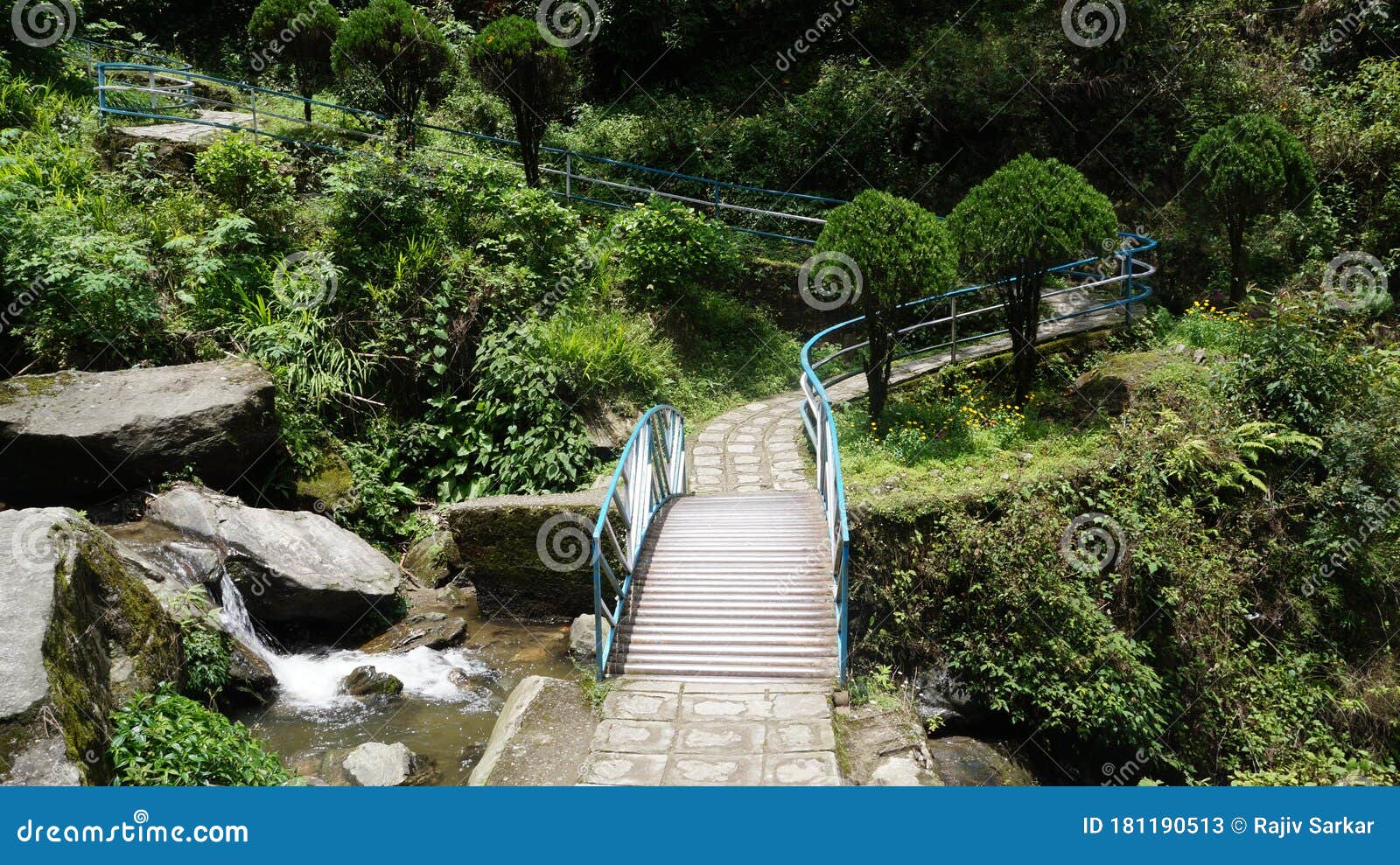 Zigzag Path in Circular Park Stock Image - Image of midst, forest ...
