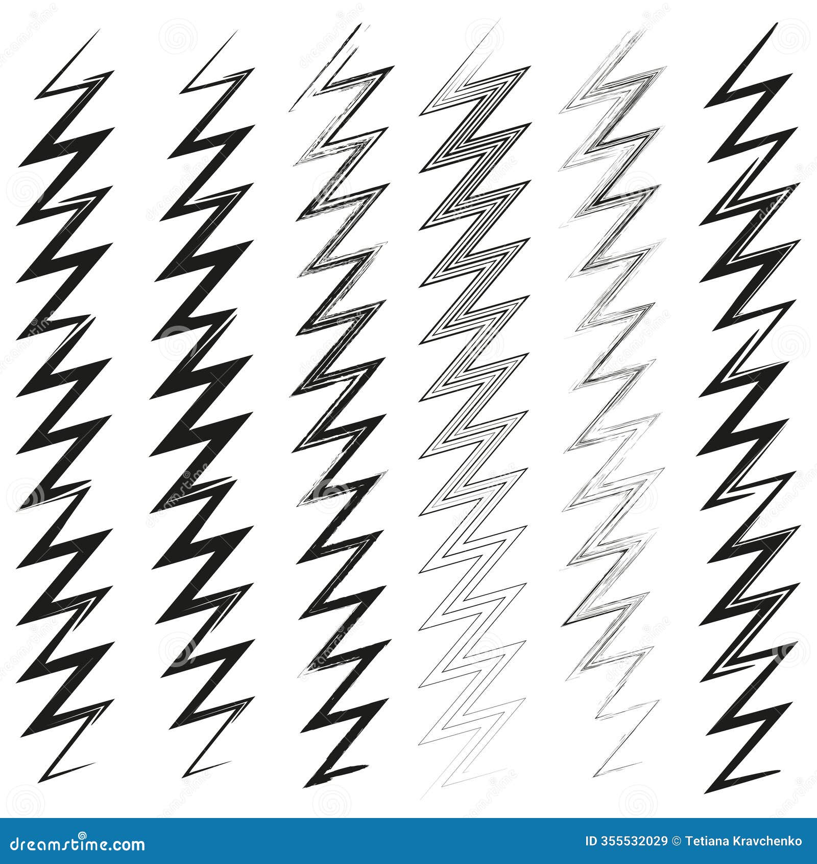 Zigzag Pattern Icon. Geometric Sharp Symbol. Abstract Vector Shape ...