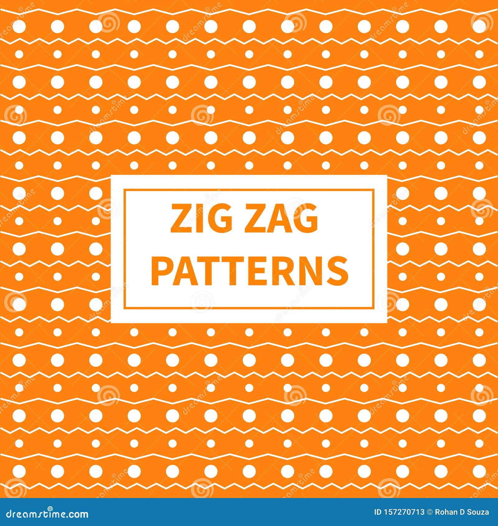 Zigzag Patterns Orange Vector Background Stock Illustration ...