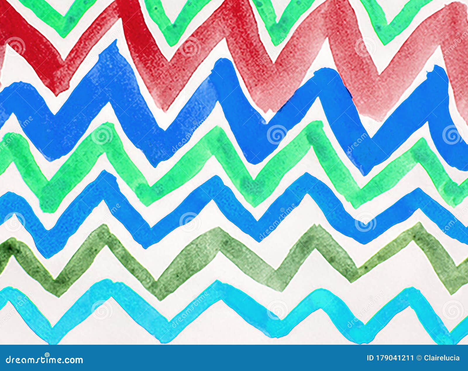 Zigzag Patterns in Watercolors, Angled Lines, Abstract Backgrounds ...