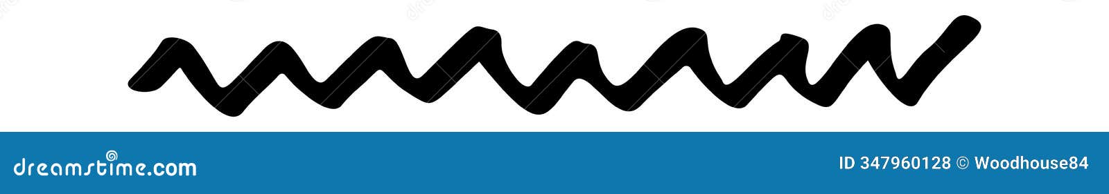 Zigzag Pen Stroke Underline Strikethrough Stock Illustration ...