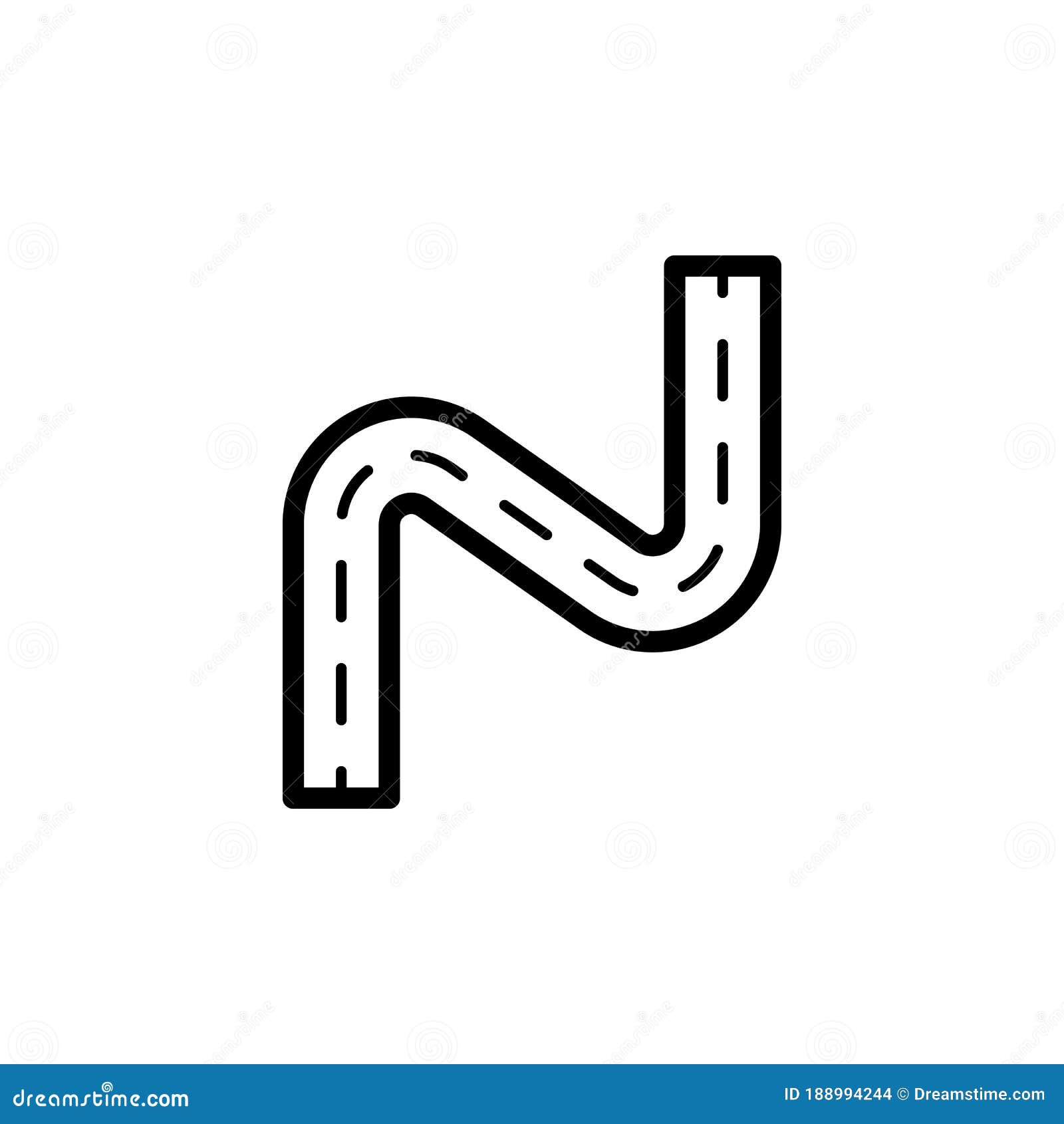 Zigzag Road Icon. Element of Navigation for Mobile Concept and Web Apps ...