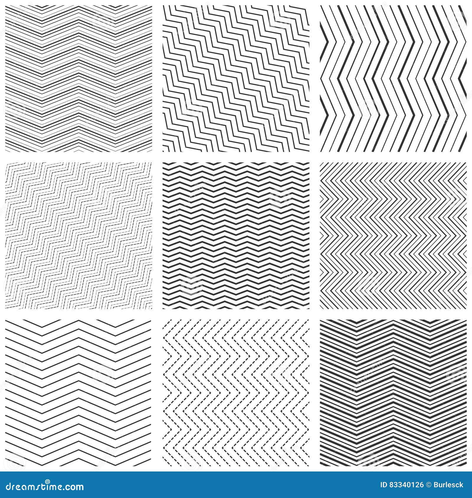 Zigzag Seamless Pattern Set. Vector Zig Zag Black Simple Line Patterns ... Zigzag Seamless Pattern Set. Vector Zig Zag Black Simple Line Patterns ...