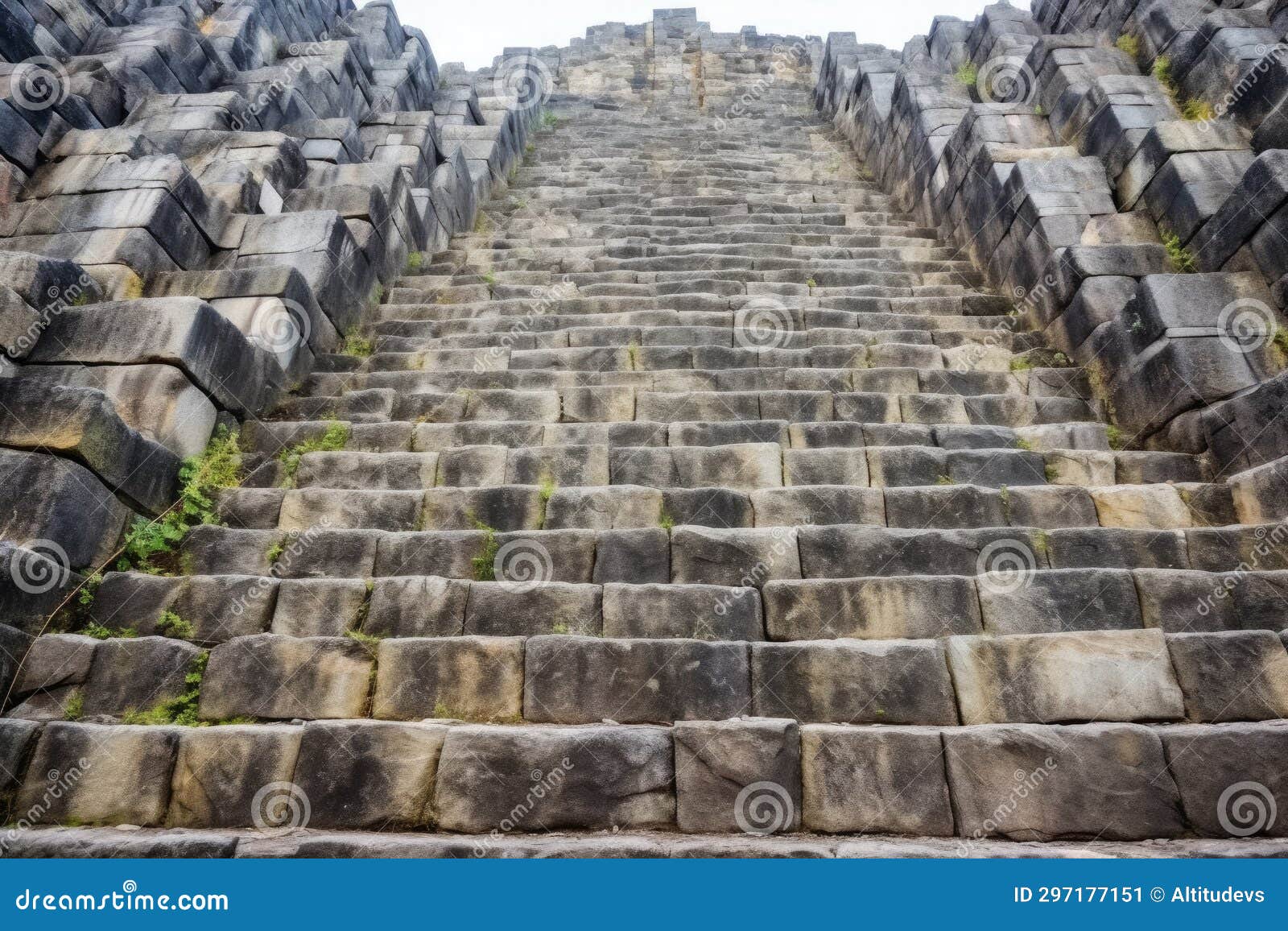 Zigzag Steps Leading Up the Pyramid Stock Image - Image of landmark ...